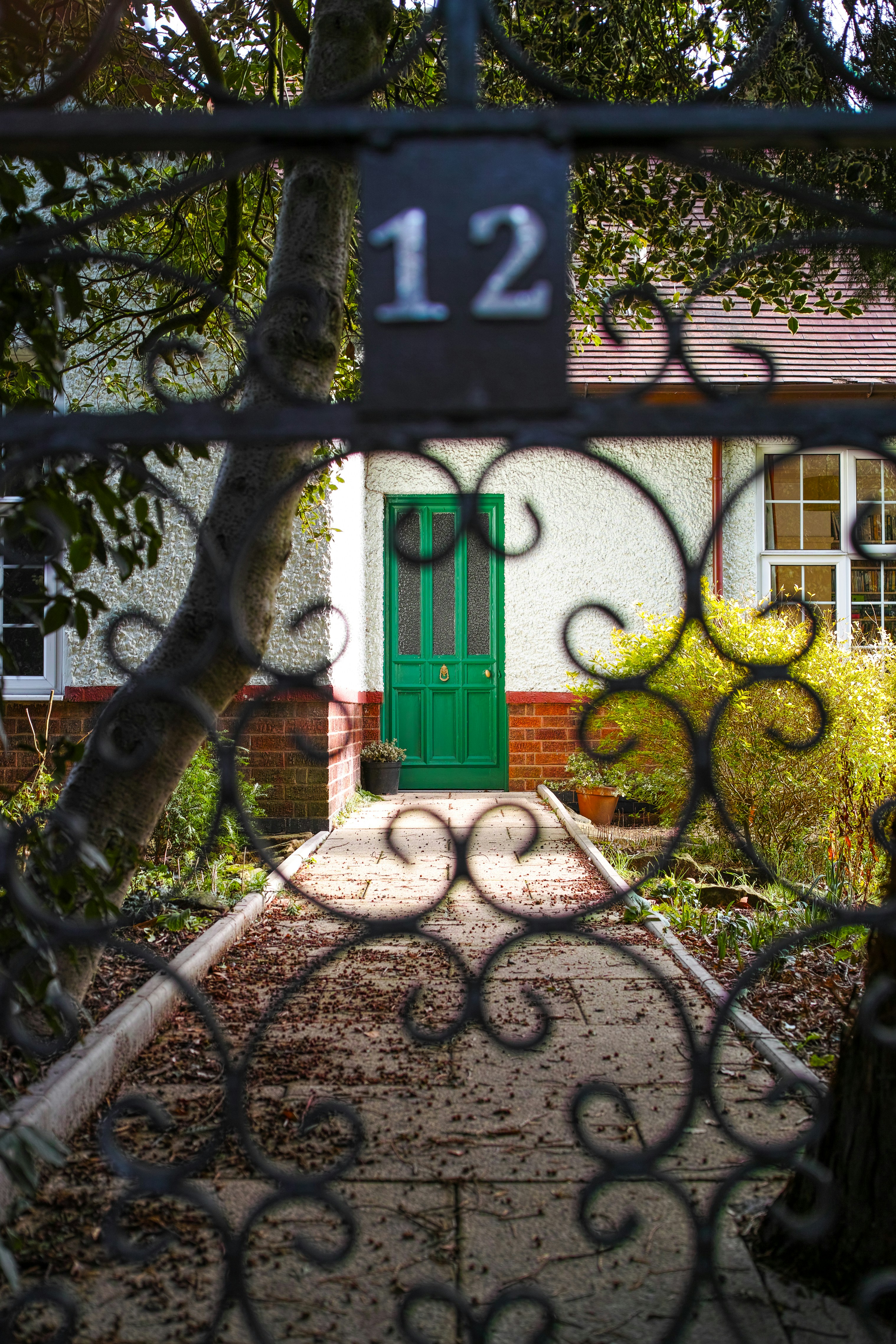 A green door is seen through a gate photo – Free Gate Image on Unsplash