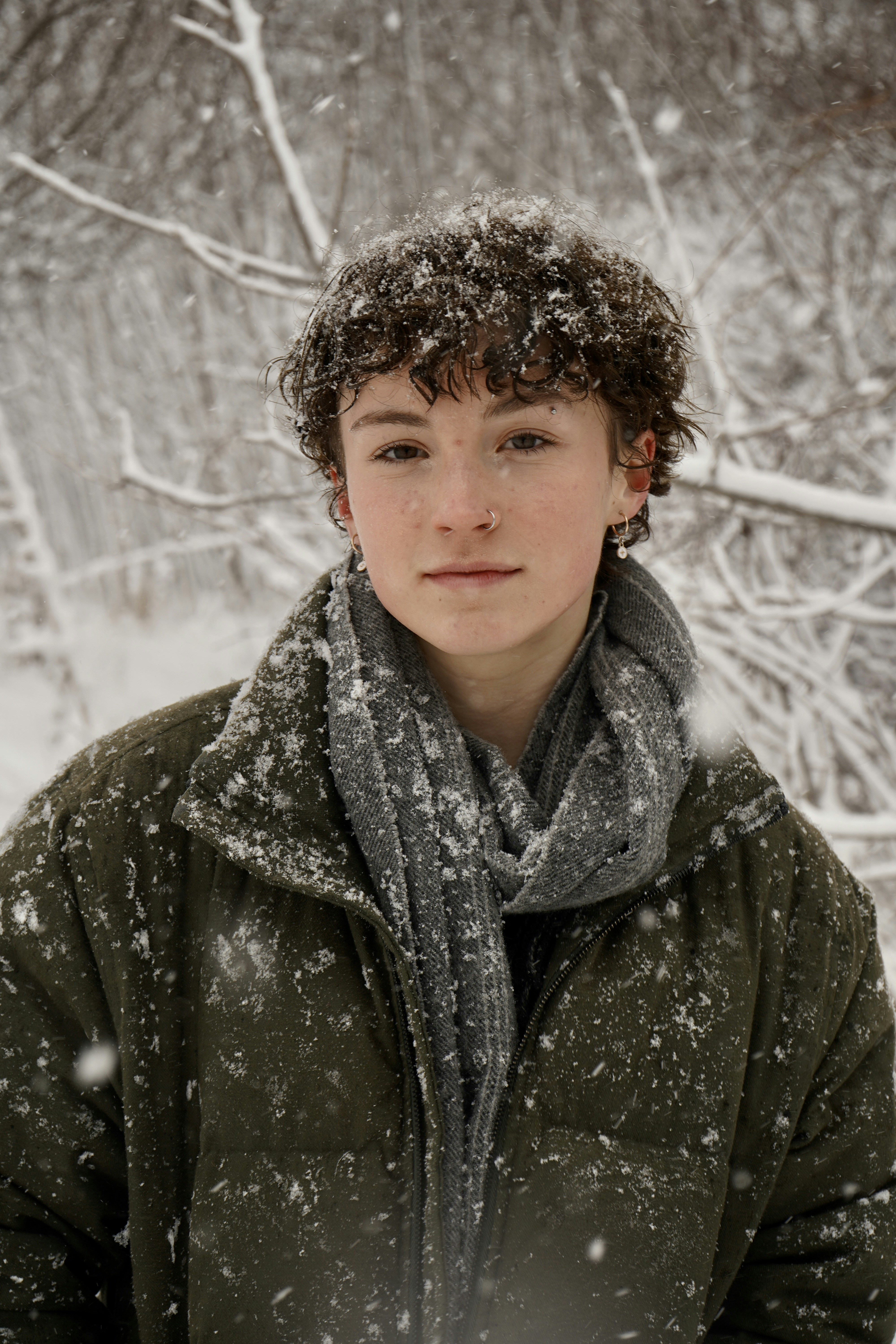 Snowbound Portrait: Quiet Confidence in a Winter Wake