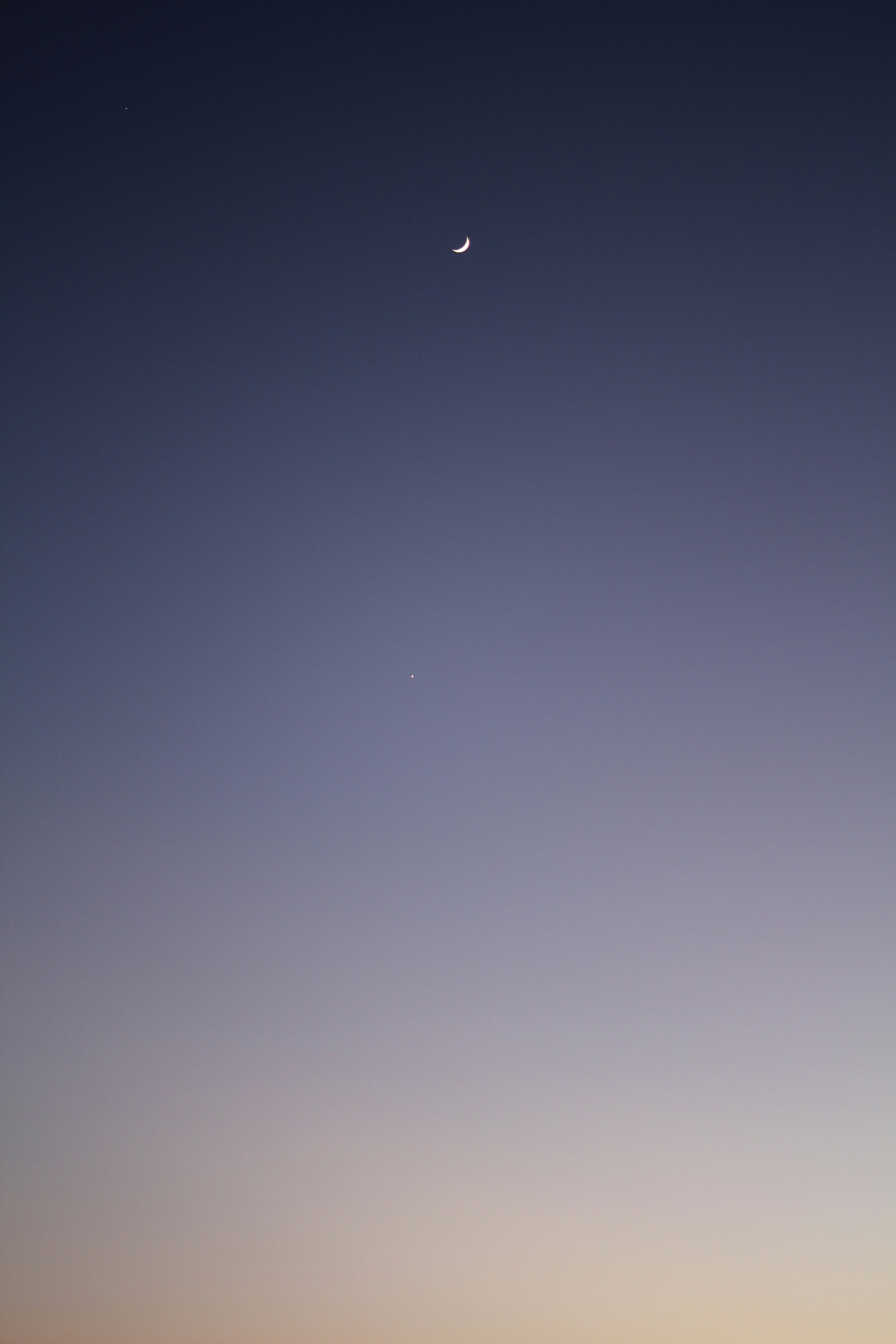 A view of the moon and a distant object in the sky photo – Free Sky ...