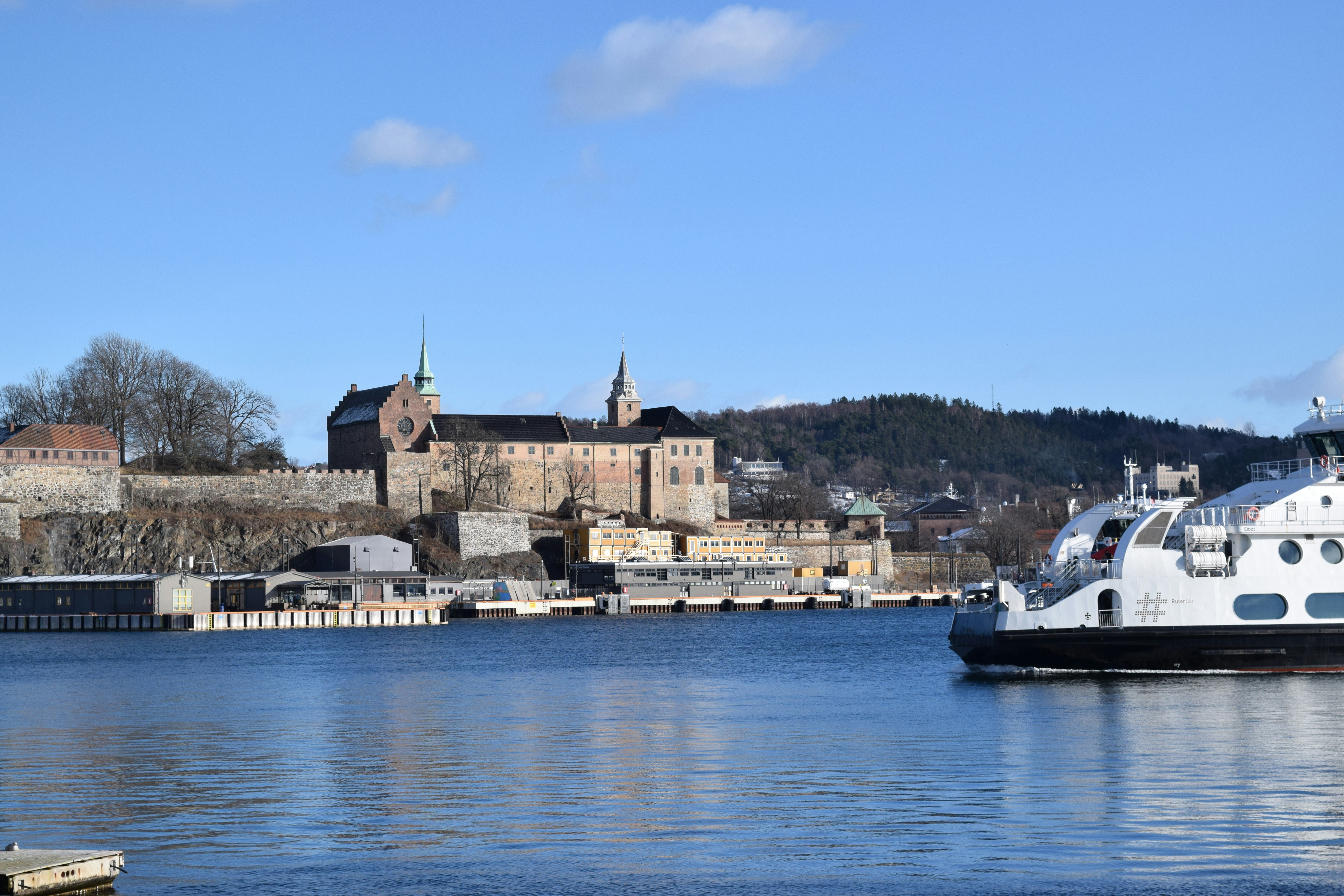 Stone Bastions and Spires Over a Quiet Harbor