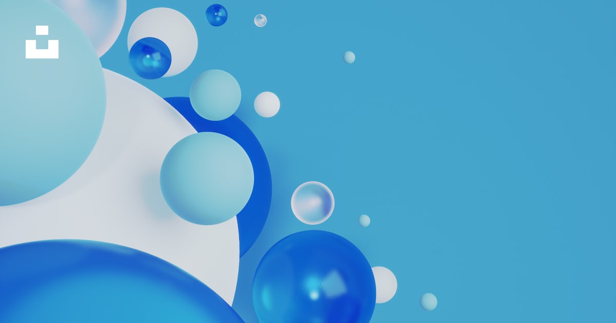 Ein Blau Weißer Hintergrund Mit Blasen Foto Kostenloses Bild Zum