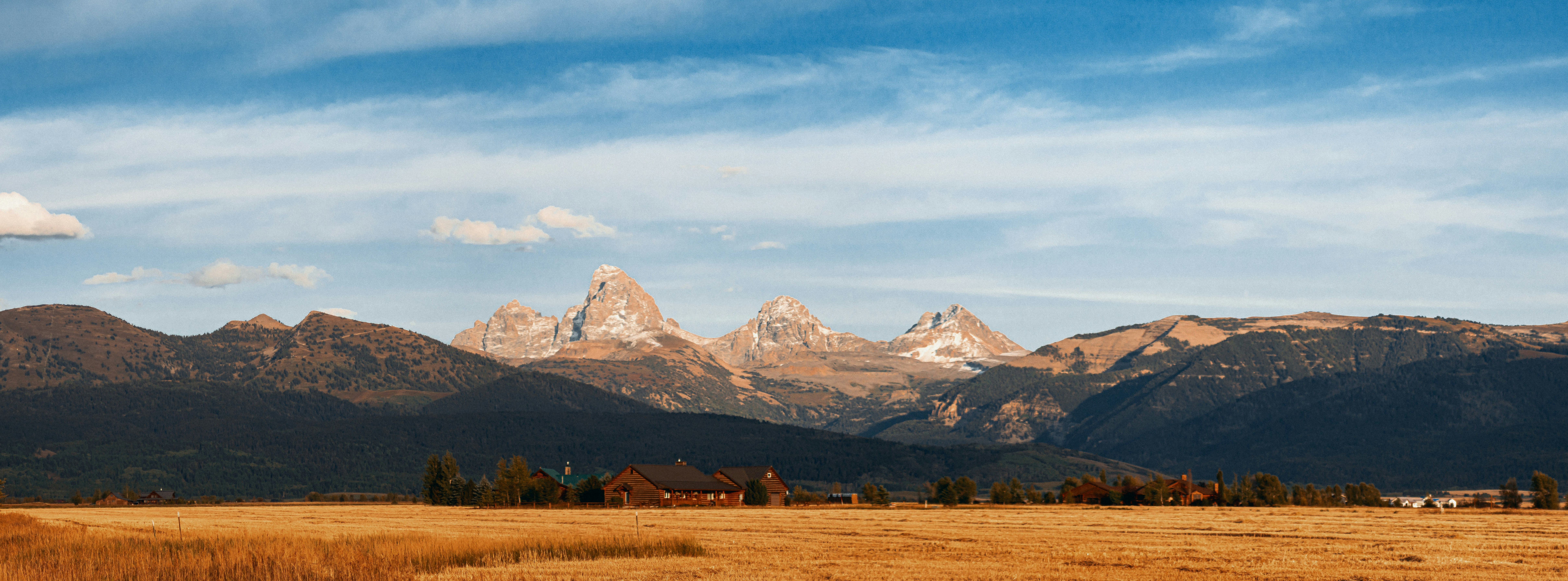 Grand Teton, view from Idaho. Cabin in front.Jordan Ryskamp