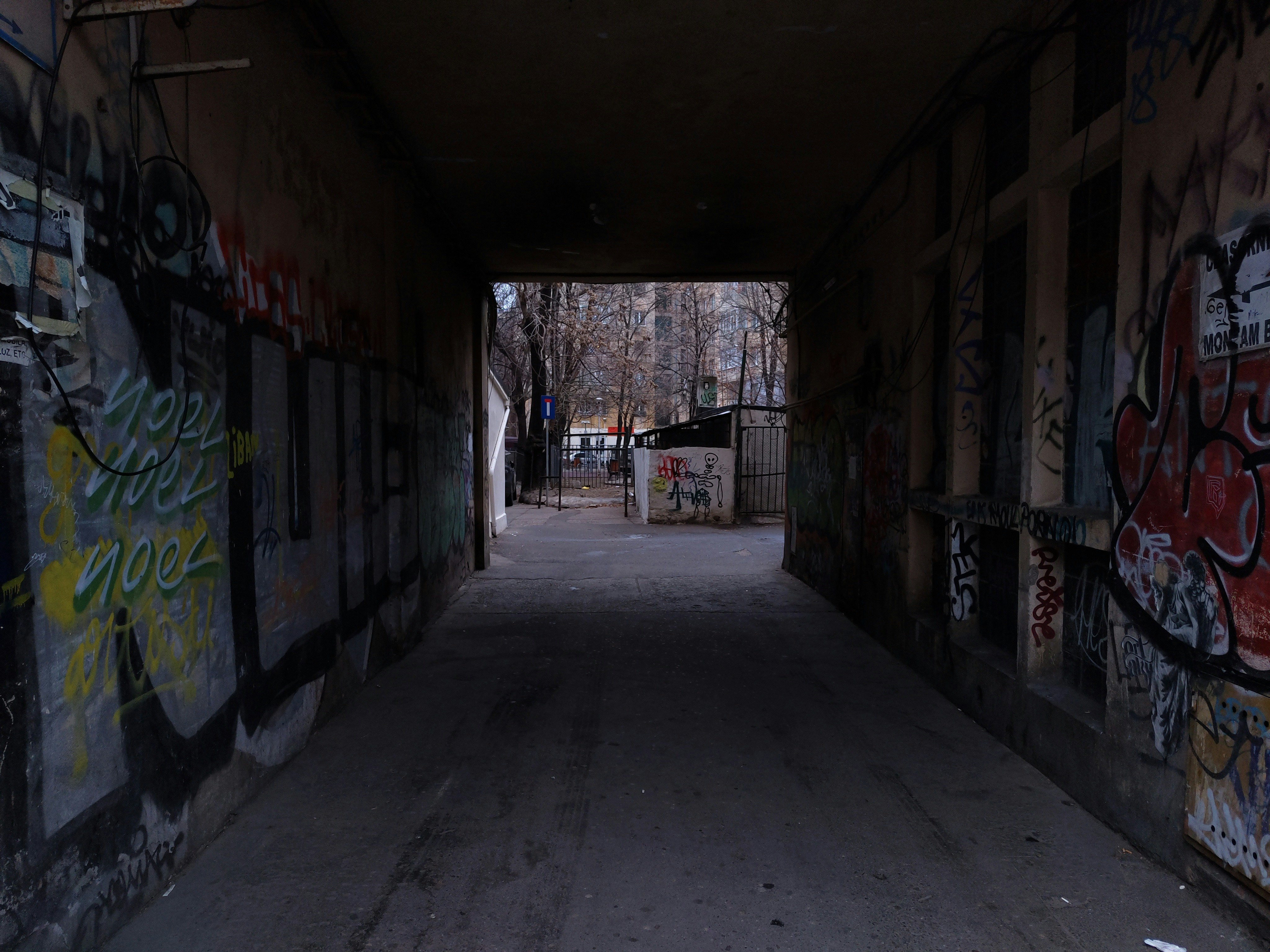 End of the Graffiti Tunnel: Light at the Corridor's Mouth