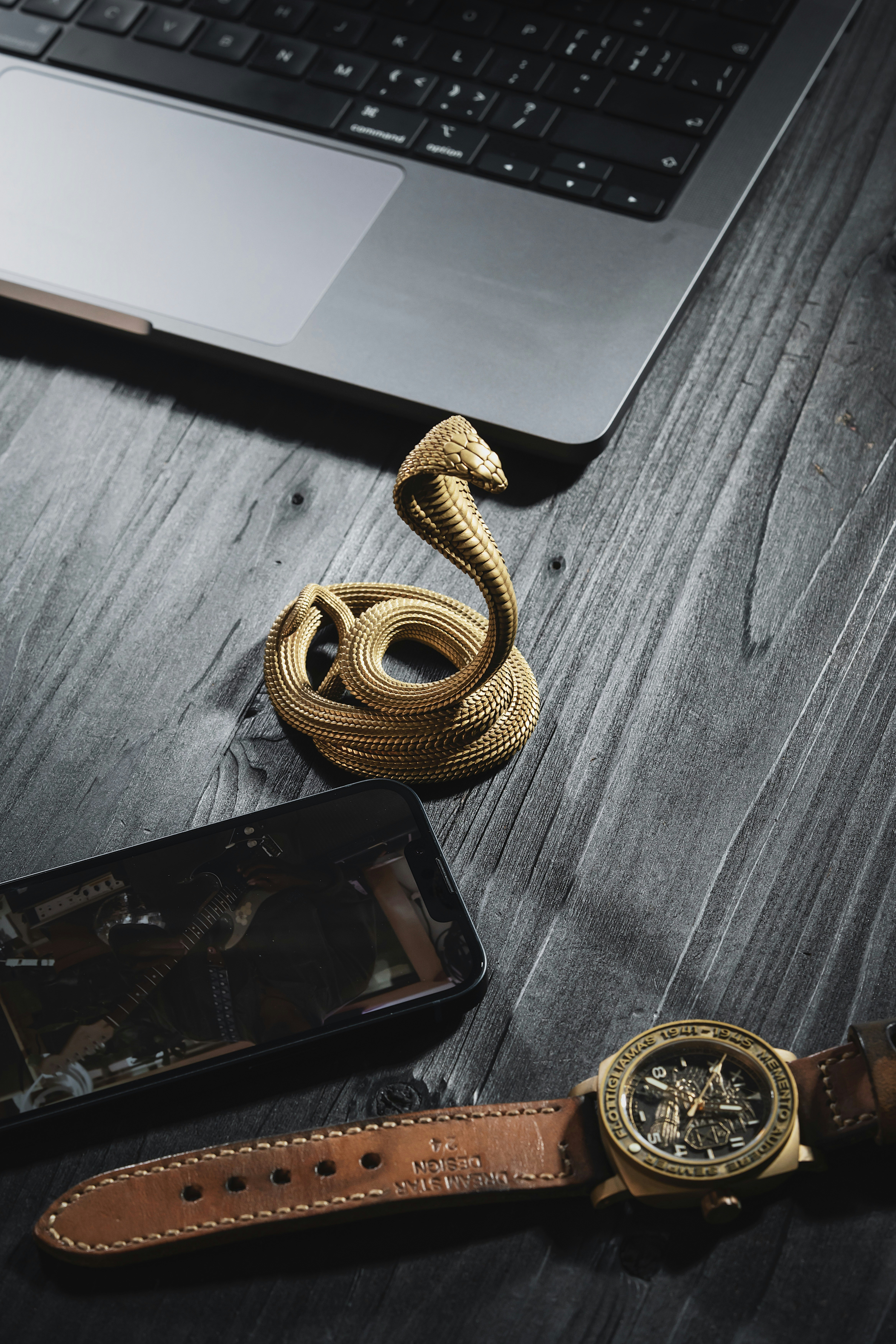 Cobra on a Desk: A Minimal Tech Still Life