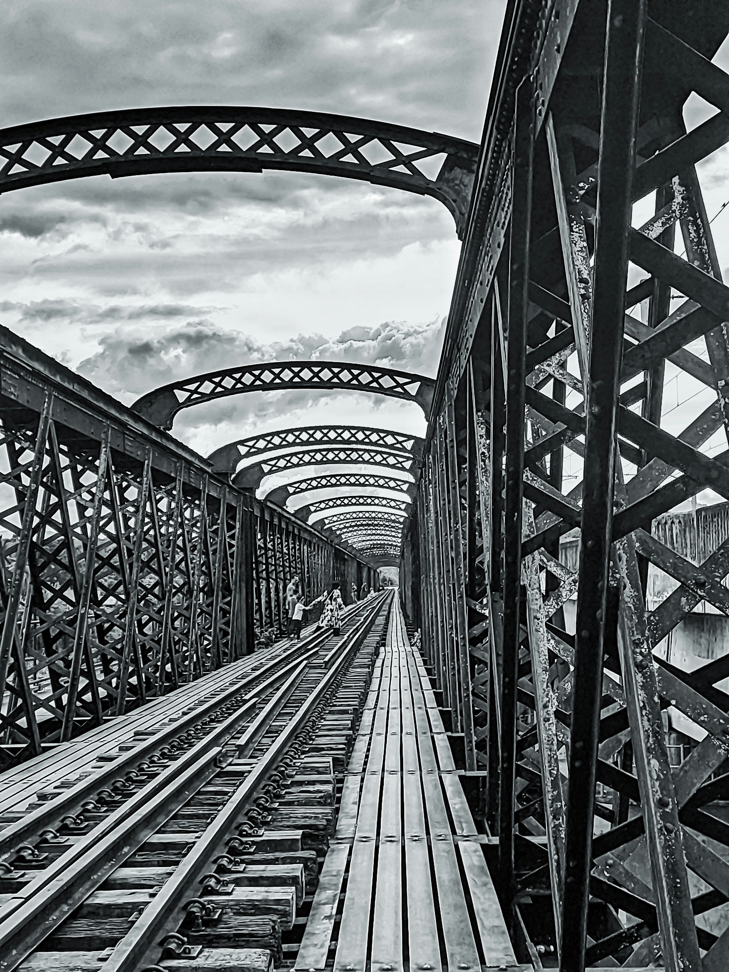 Steel Arches: A Converging Corridor of Rails