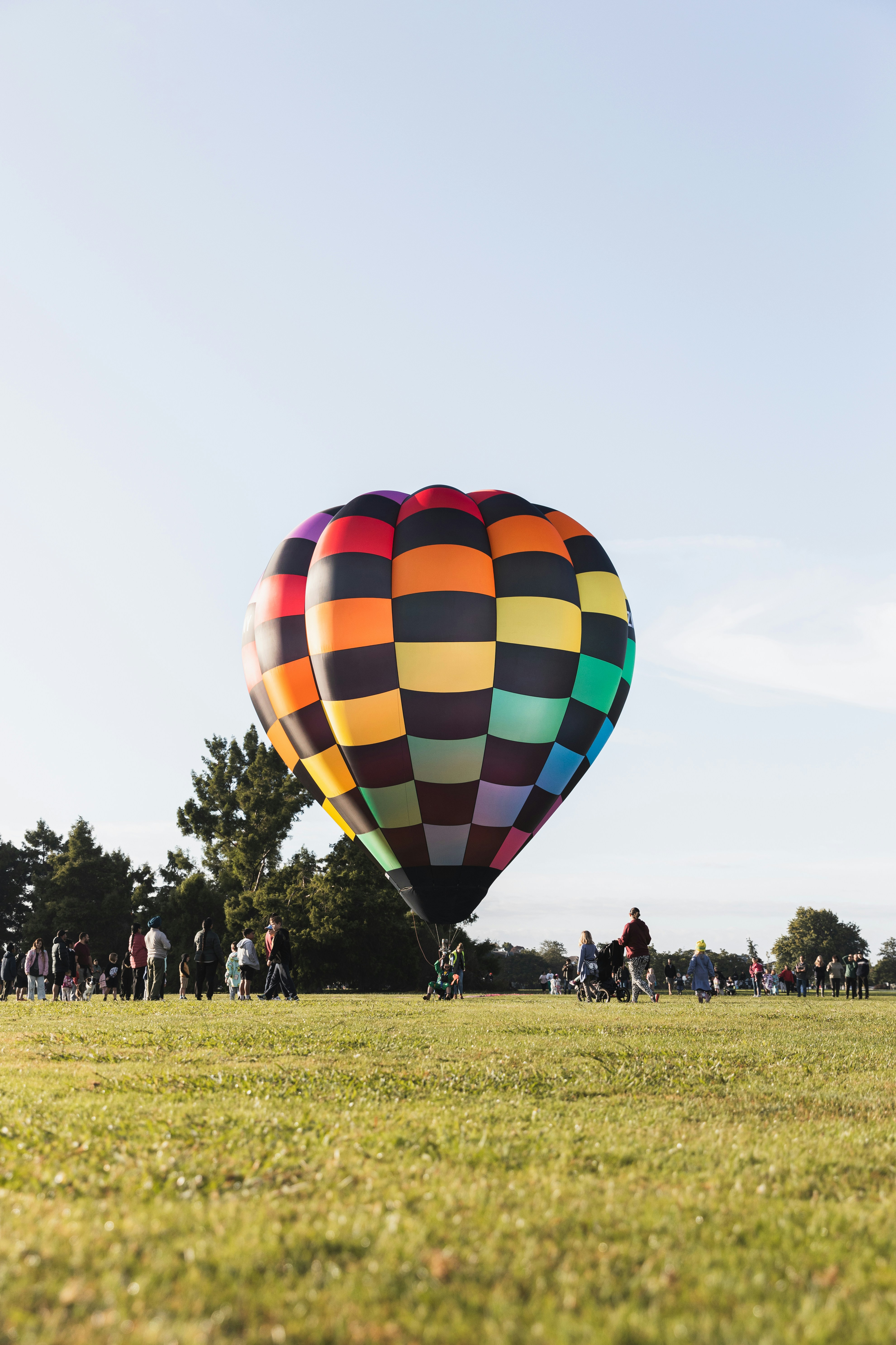 A couple of hot air balloons are in the air photo – Free Hamilton lake ...