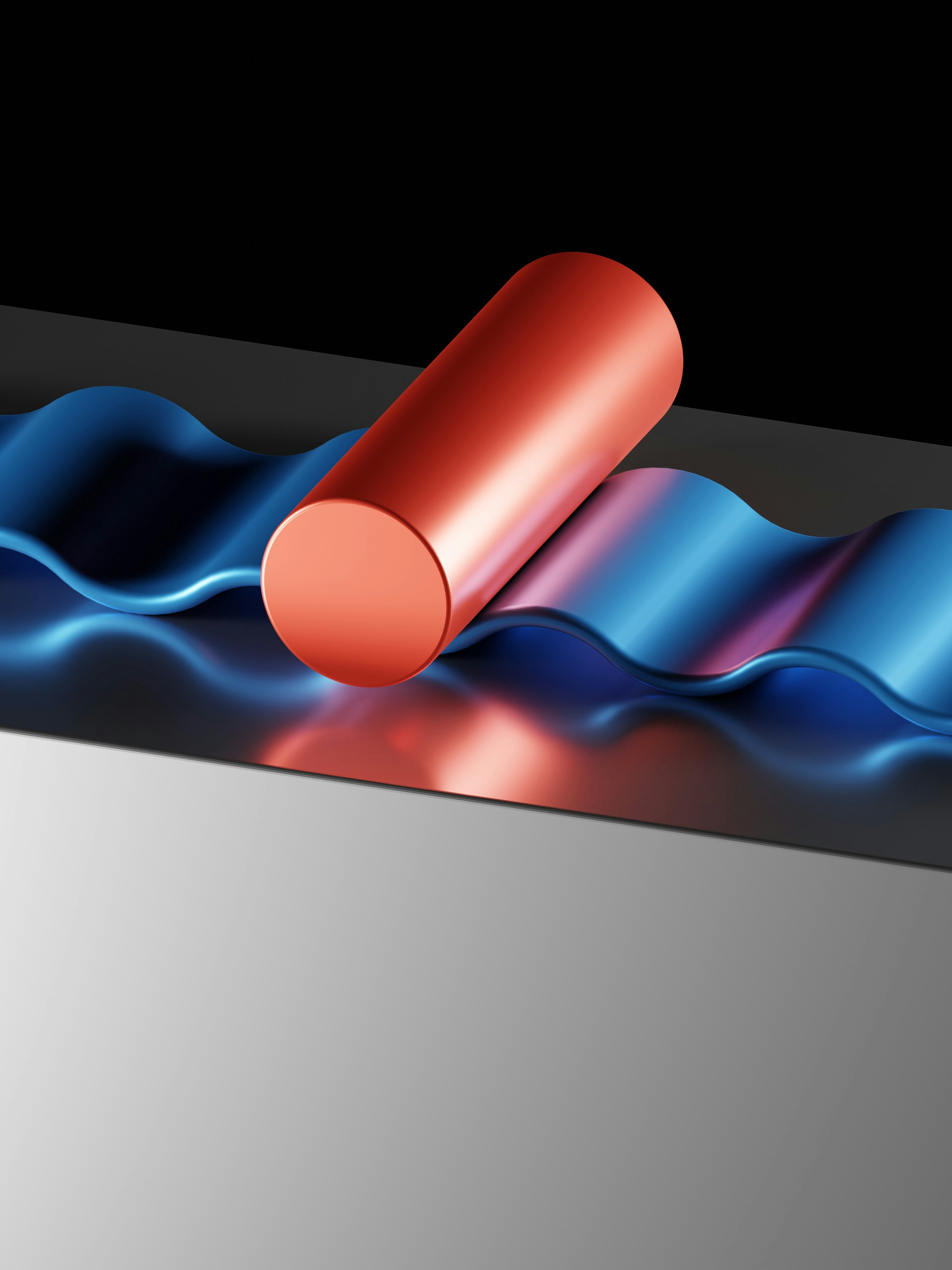 Un objet rouge et bleu flottant au-dessus d’un plan d’eau photo – Image ...