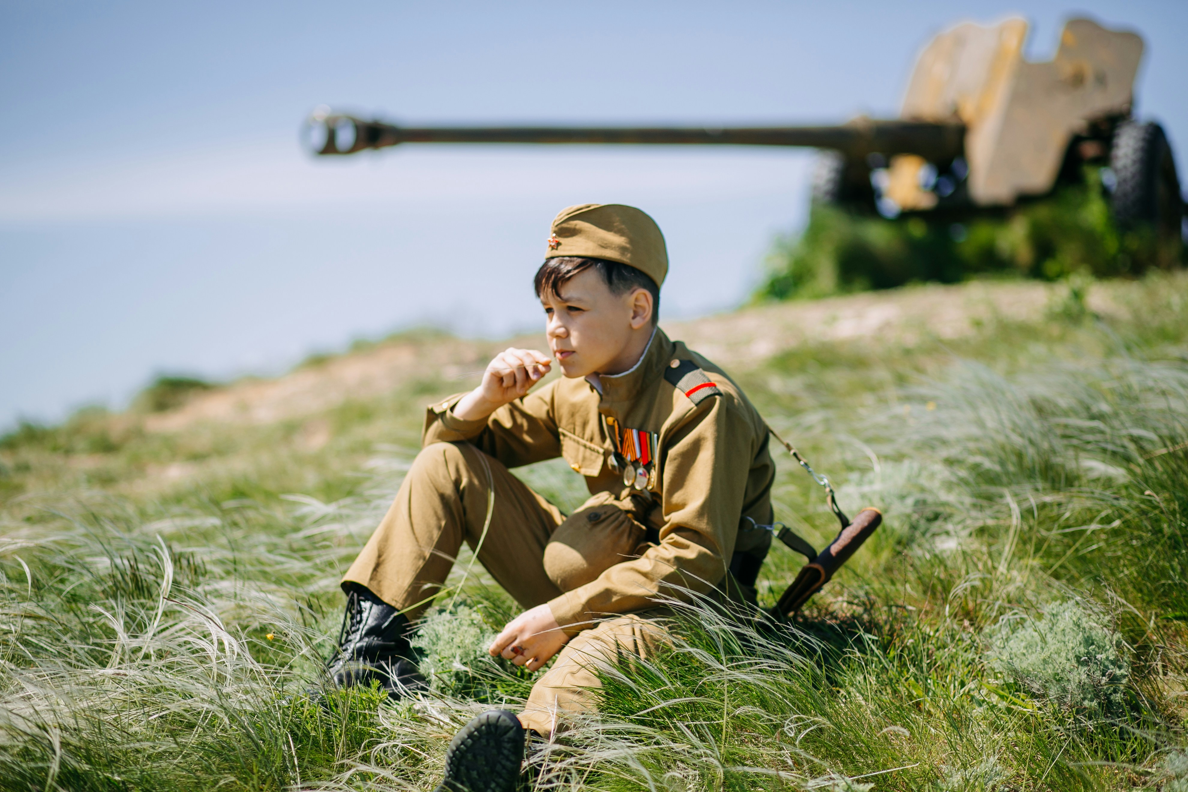 Sentries’ Rest: A Soldier in Quiet Contemplation by the Artillery Hill