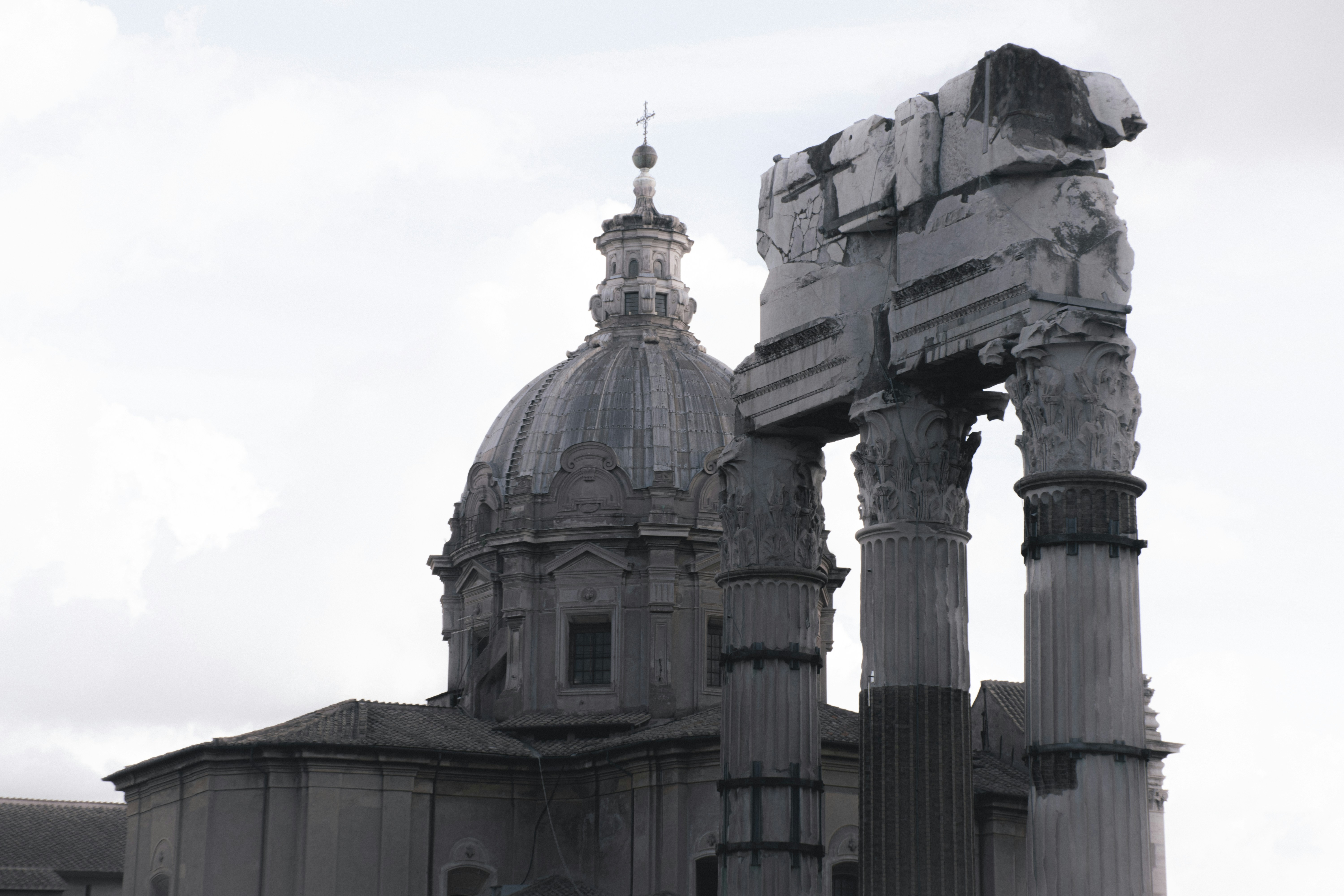 Dome and Doric Ruins: Echoes of Stone and Sky
