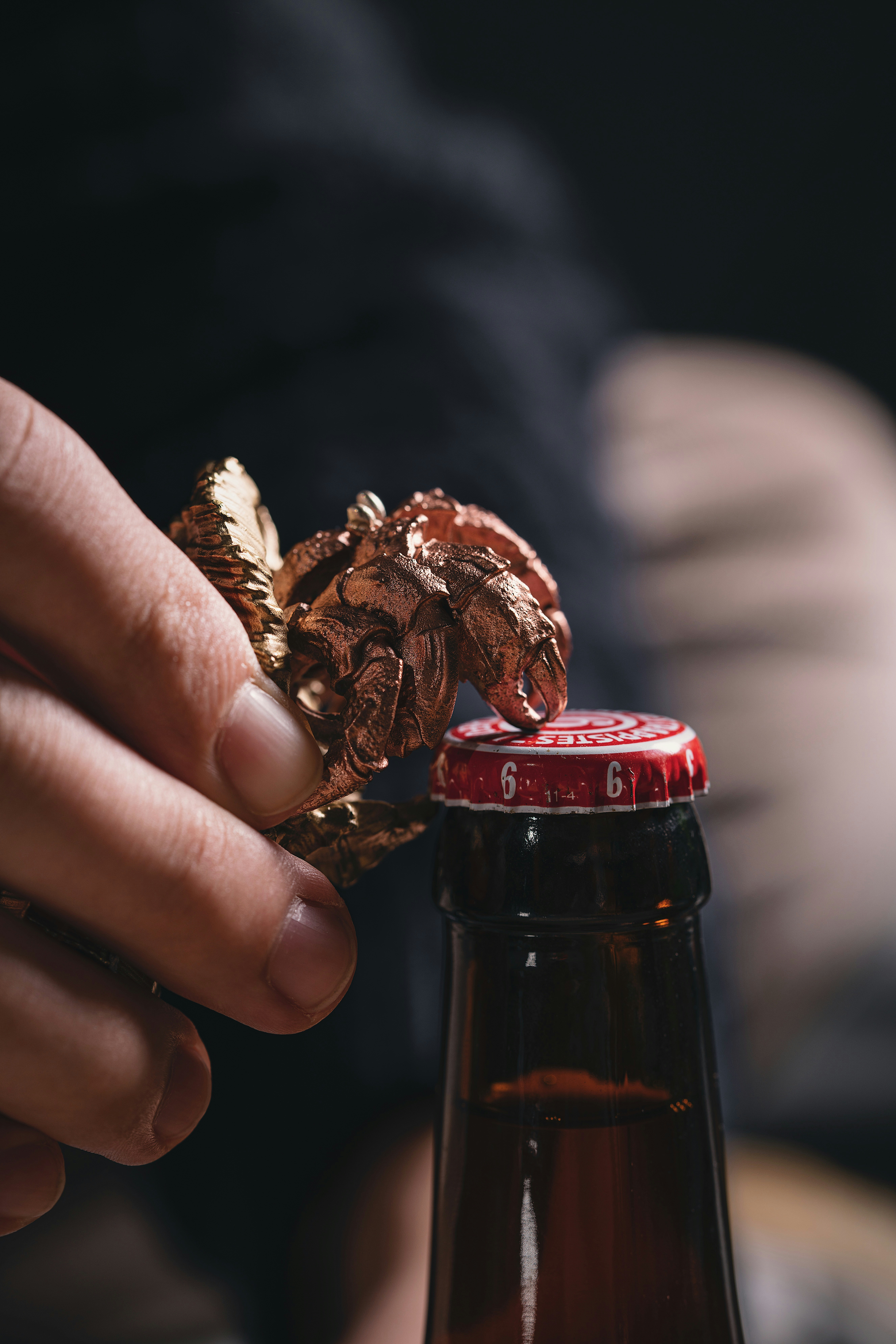 Close-Cap Encounter: Pine Cone Meets a Beer Bottle