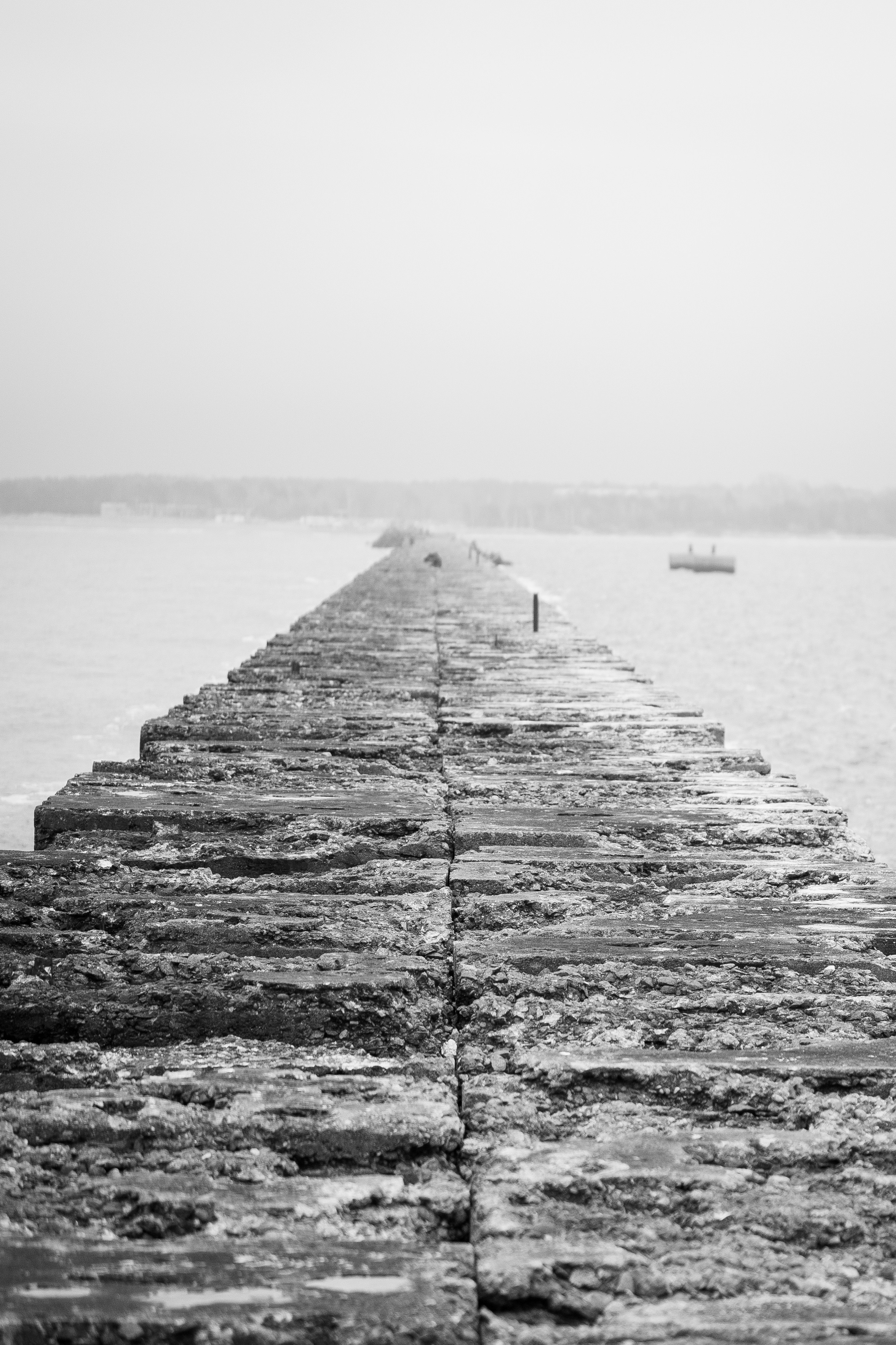 An old pier in Latvia, Liepaja. Northern forts.