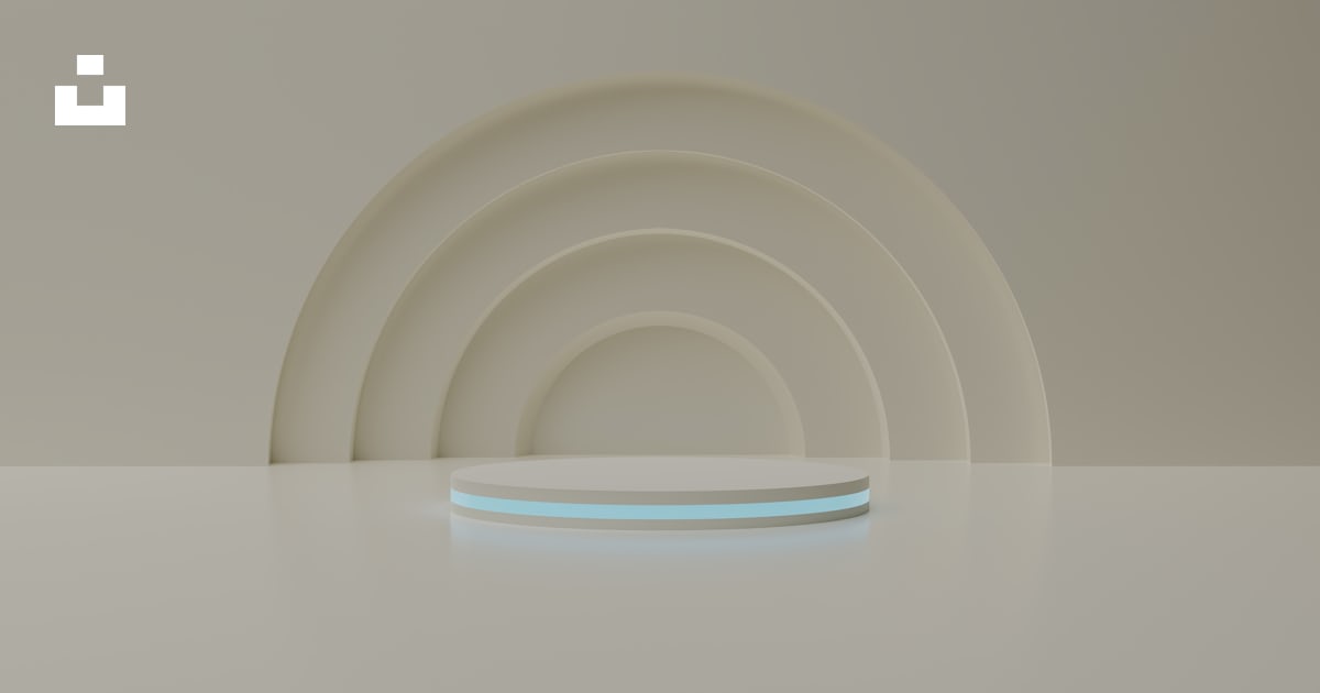 가장자리에 파란색 표시등이 있는 4개의 흰색 플레이트 세트 사진 Unsplash의 무료 3d 이미지