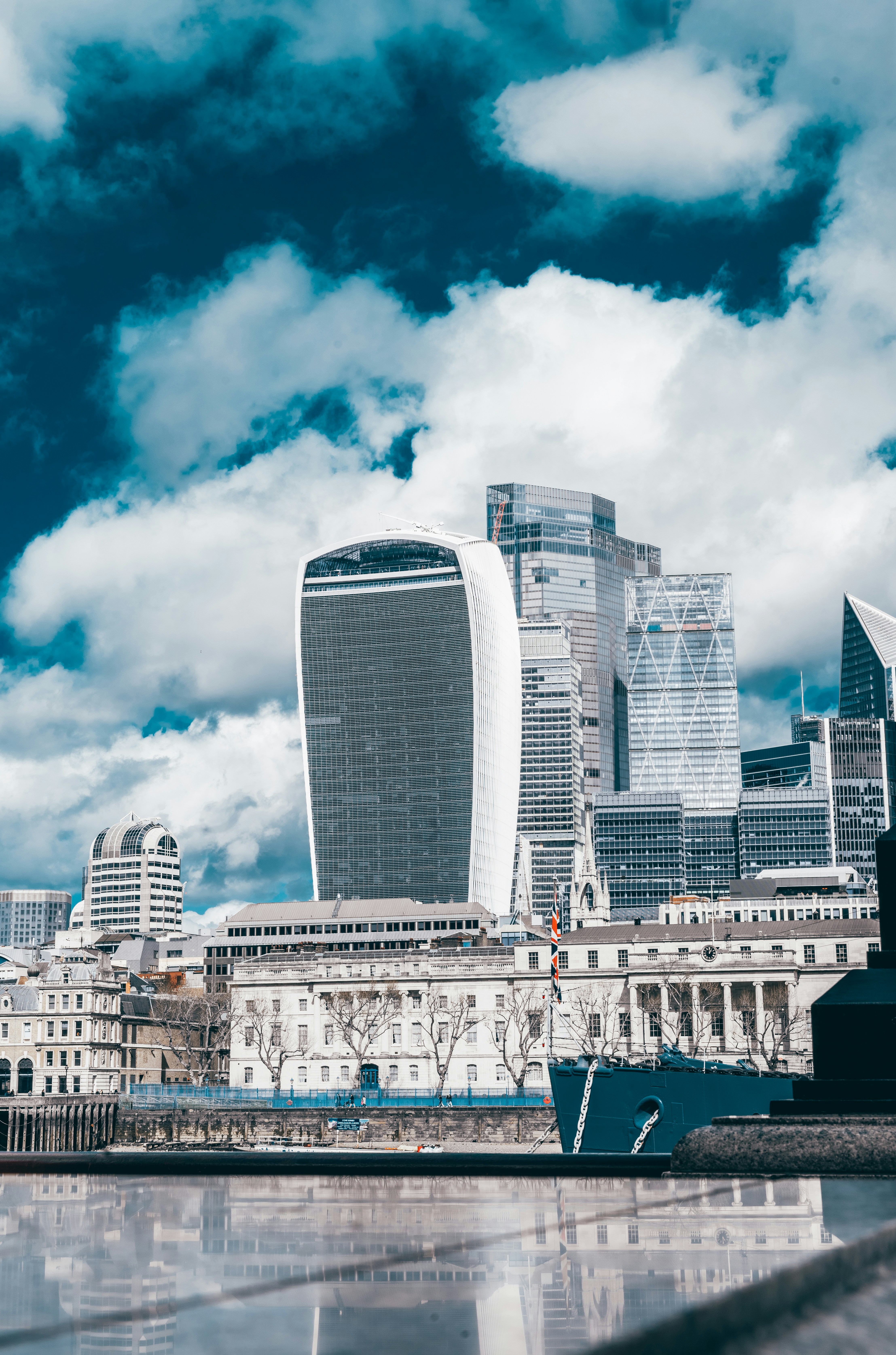 A view of the city of london from across the river photo – Free London ...