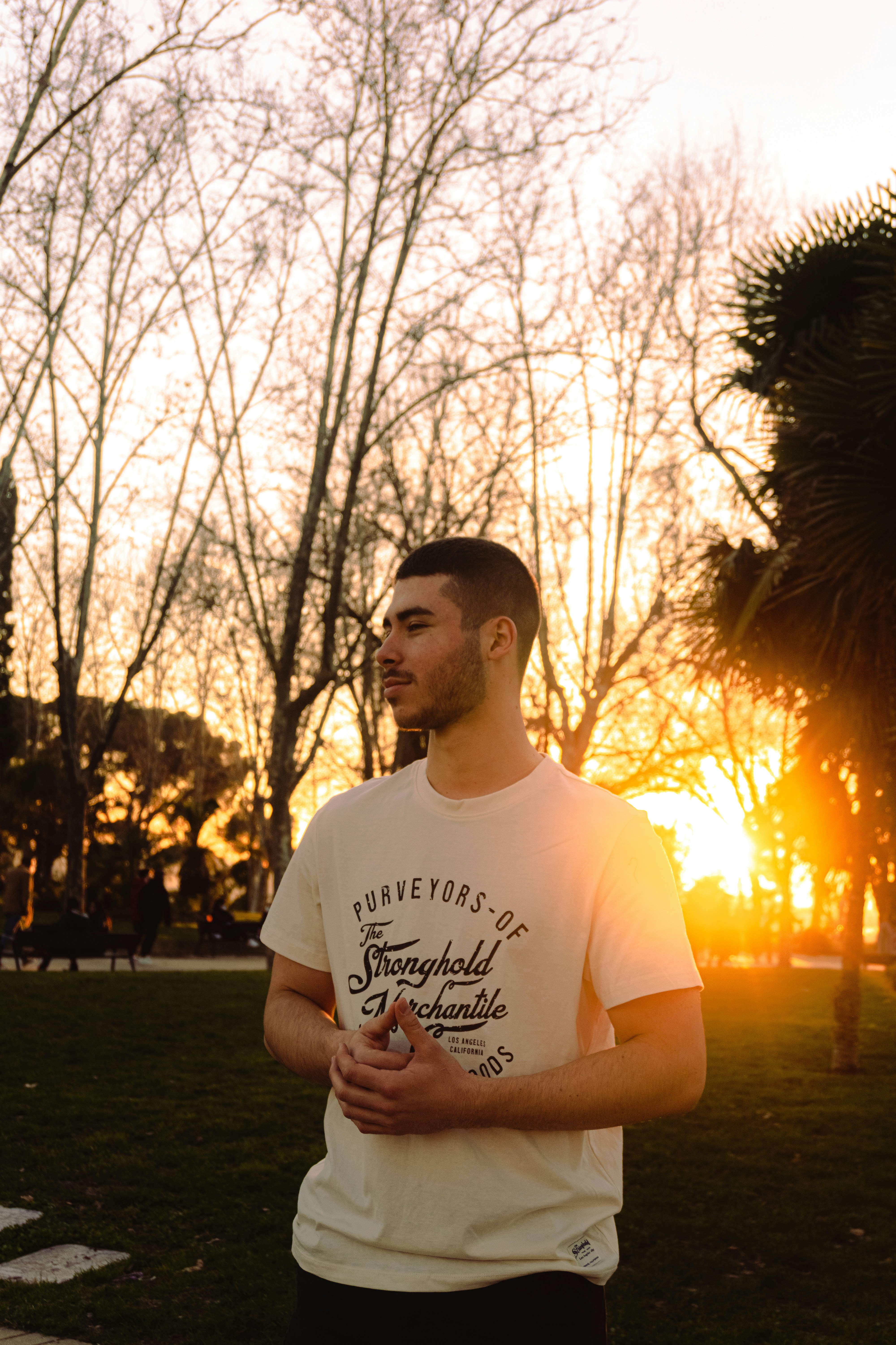 Golden Hour Portrait: A Quiet Moment in the Park