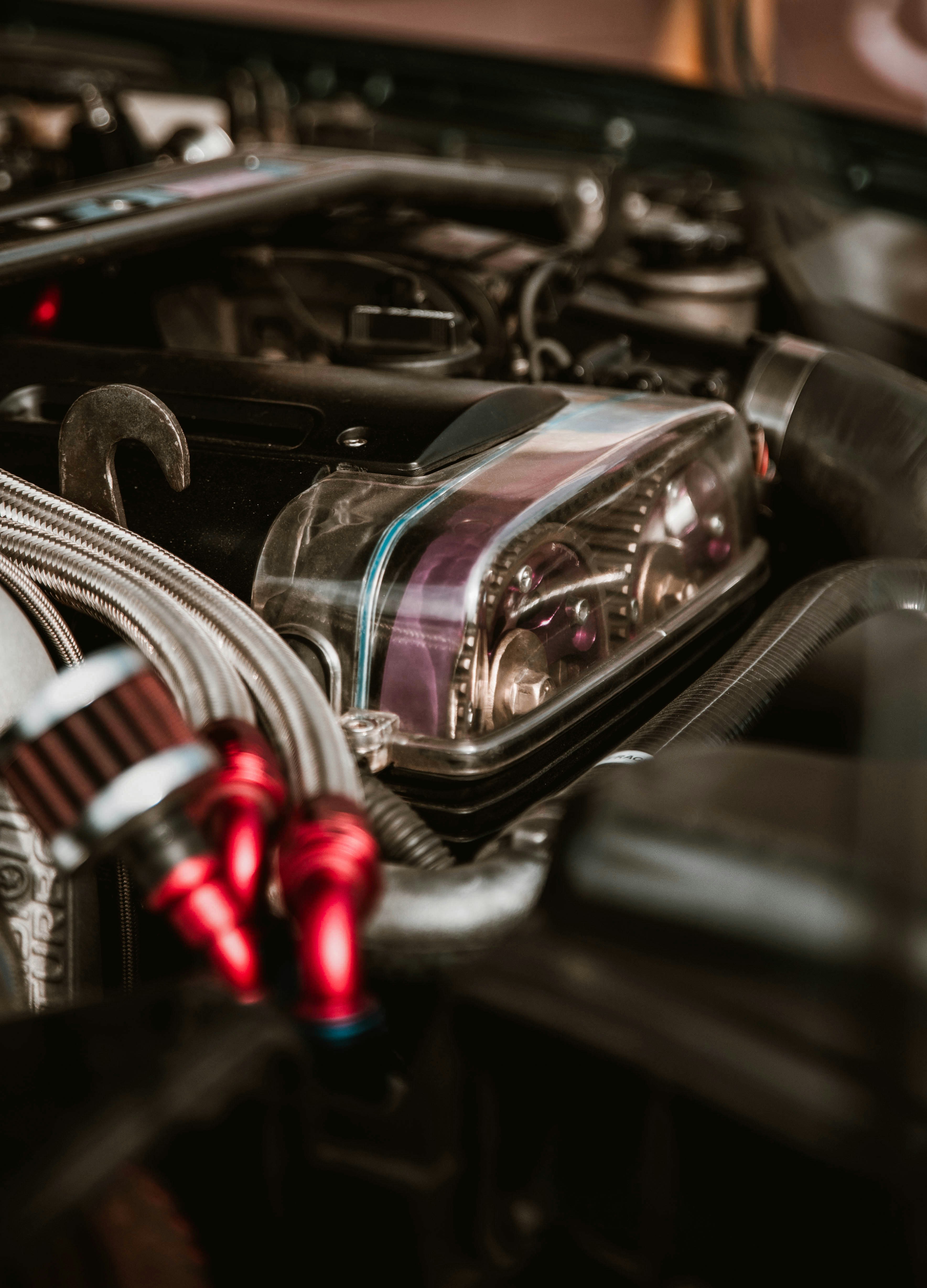 A close up of the engine of a car photo – Free Car Image on Unsplash