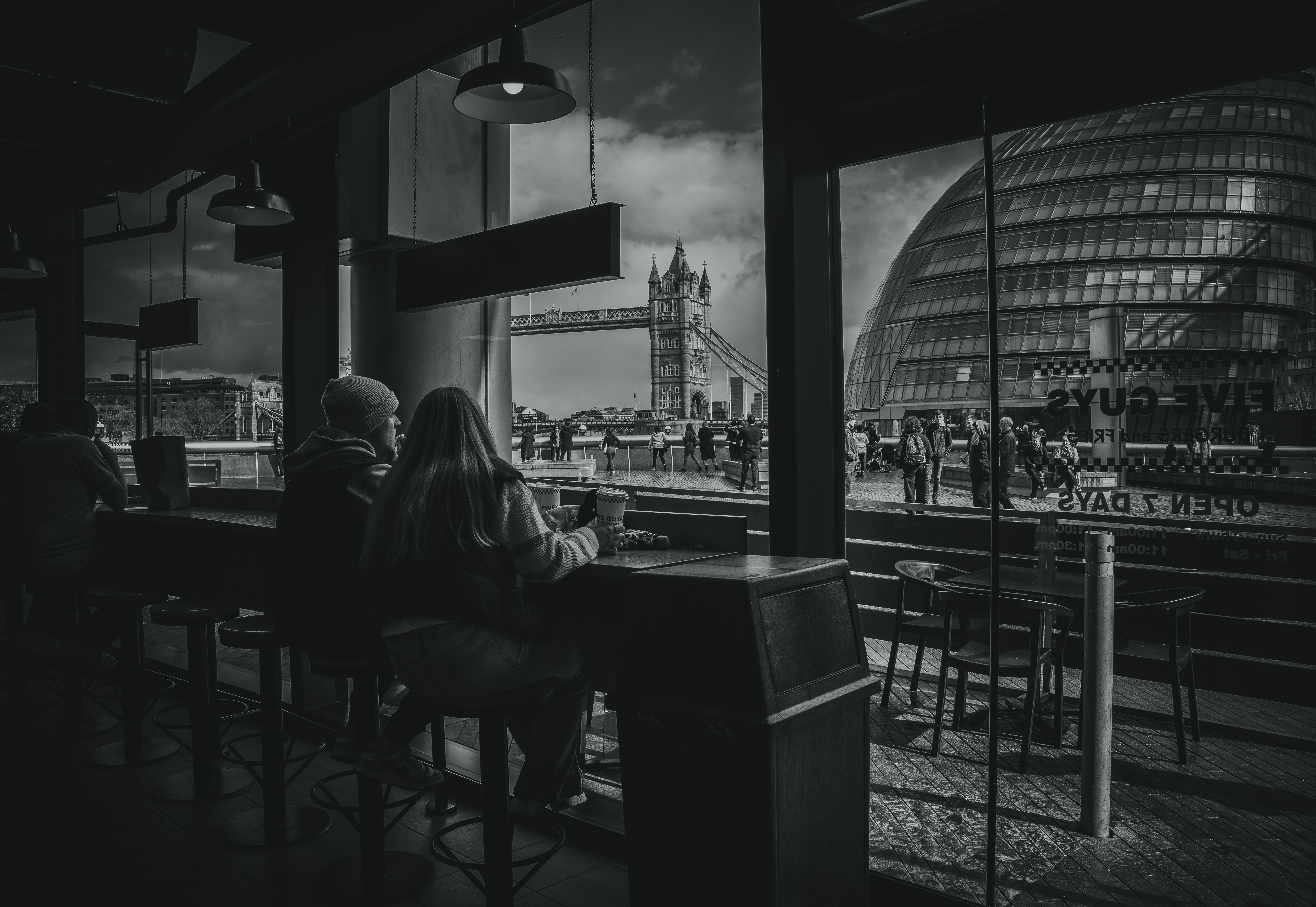 London Window Café: Quiet Moments with Tower Bridge in Frame