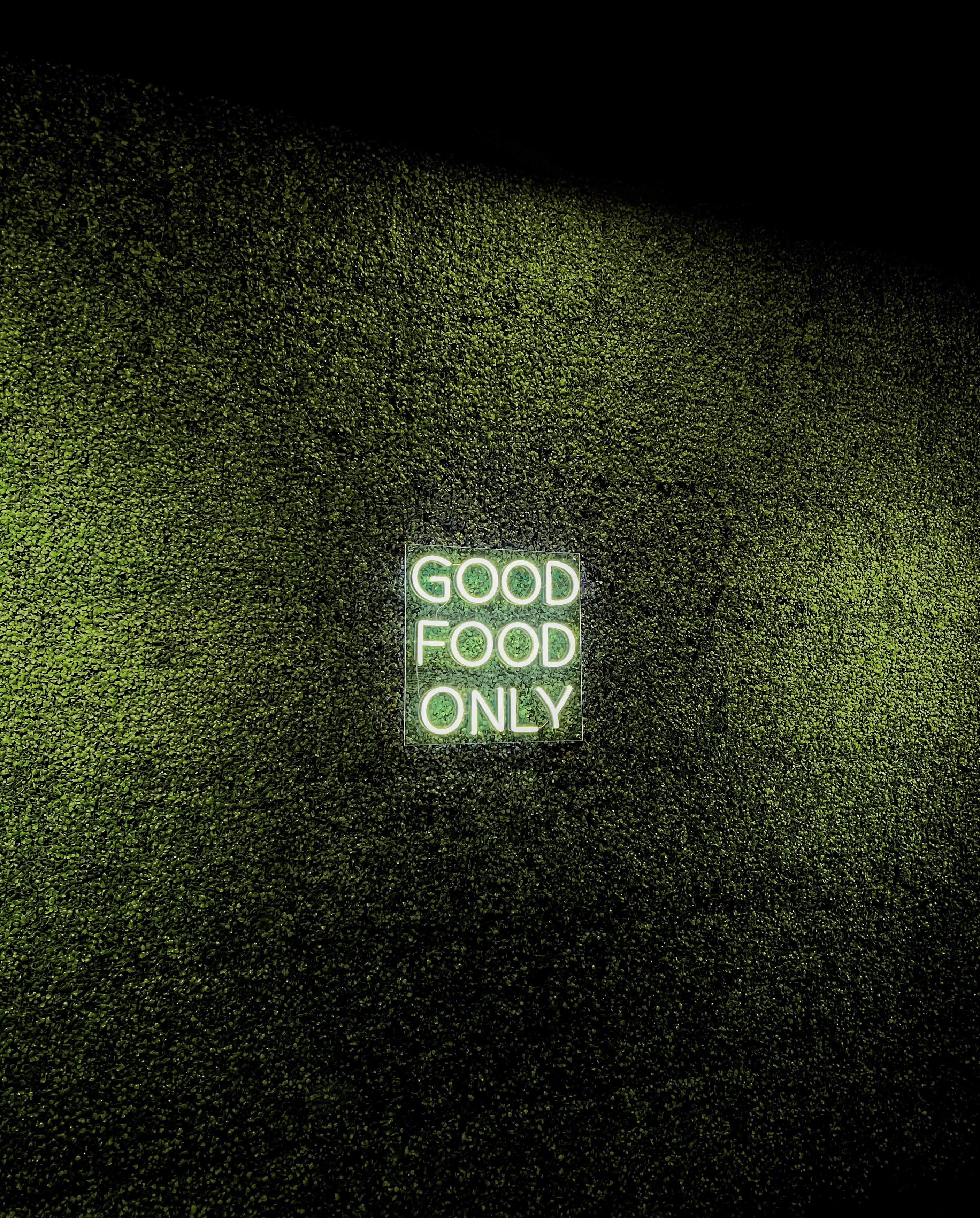 A neon sign that reads good food only photo – Free Salt lake city Image ...
