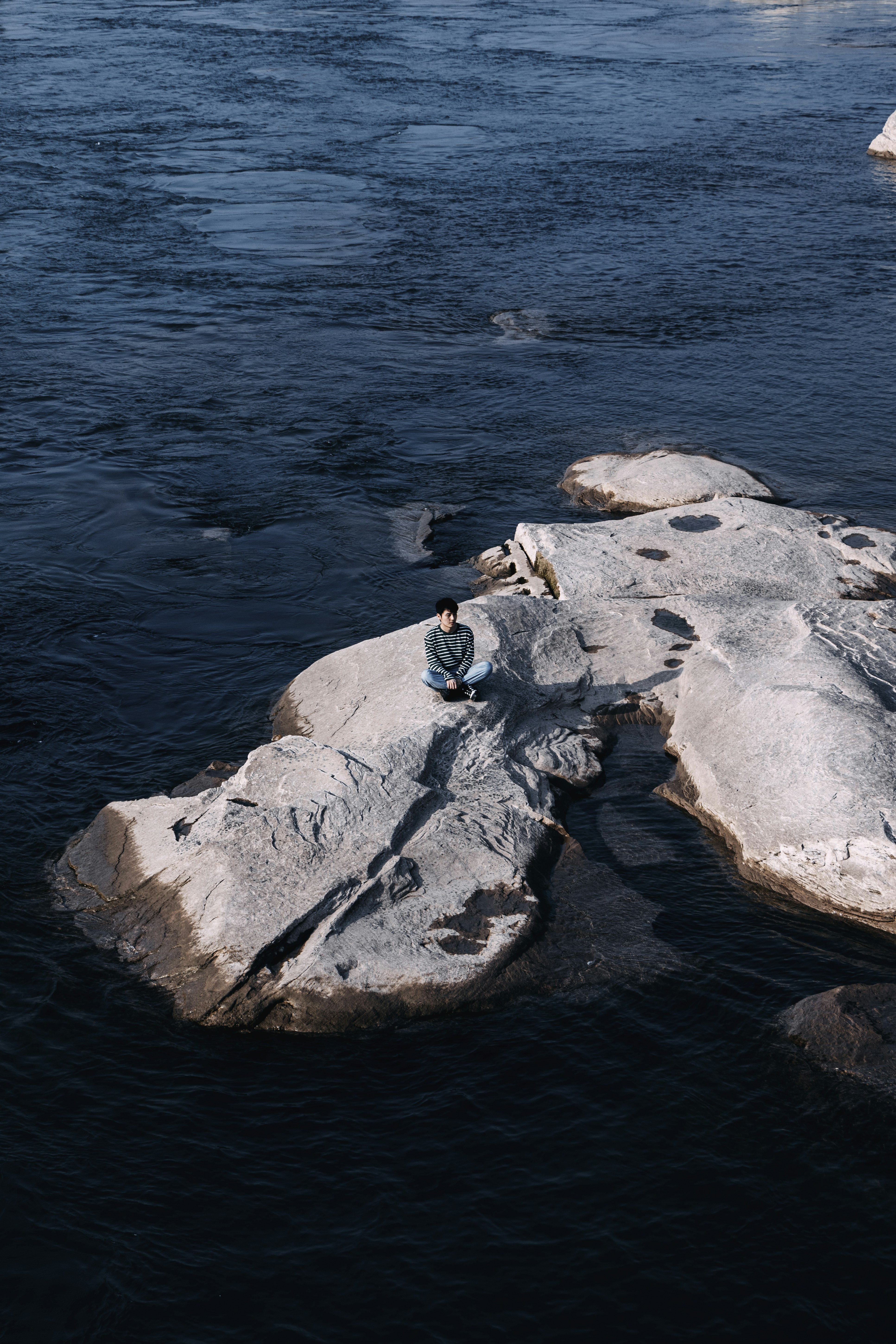 In the middle of the sea.( okay…it’s not a sea but a river named Jinsha Jiang. Sorry bout that)