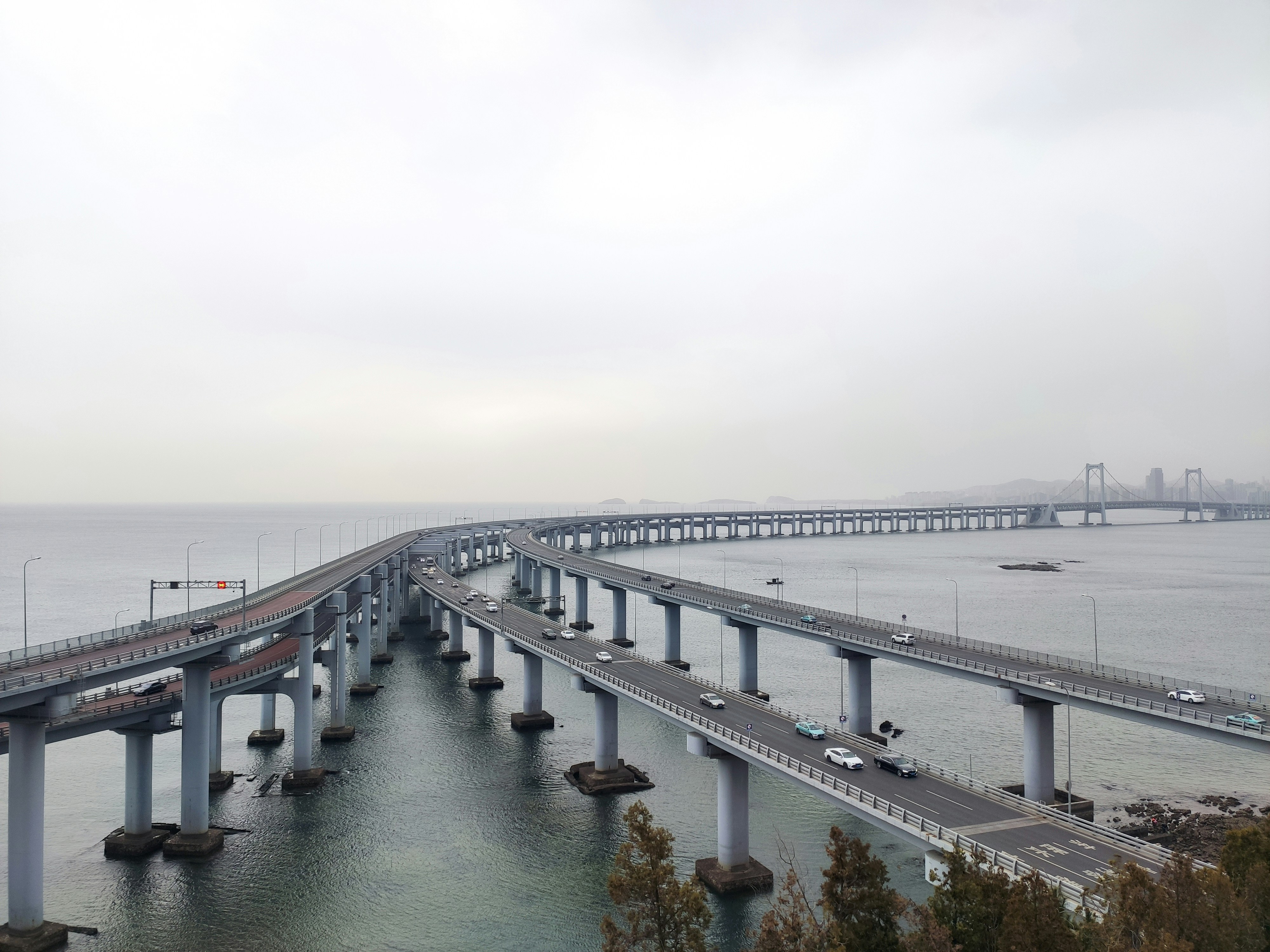 A large bridge over a large body of water photo – Free Road Image on ...