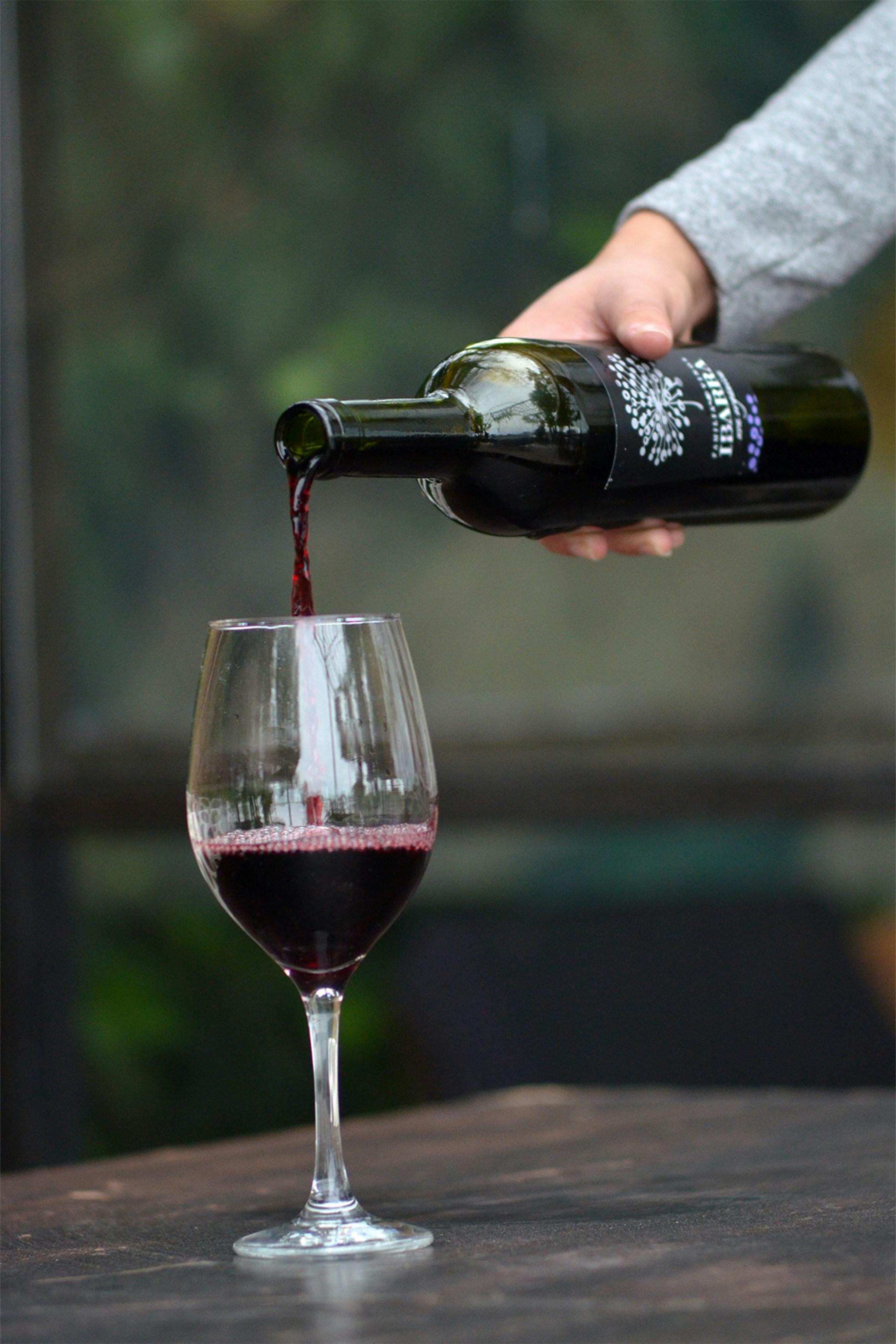 A person pouring red wine into a wine glass photo – Free Alcohol Image ...