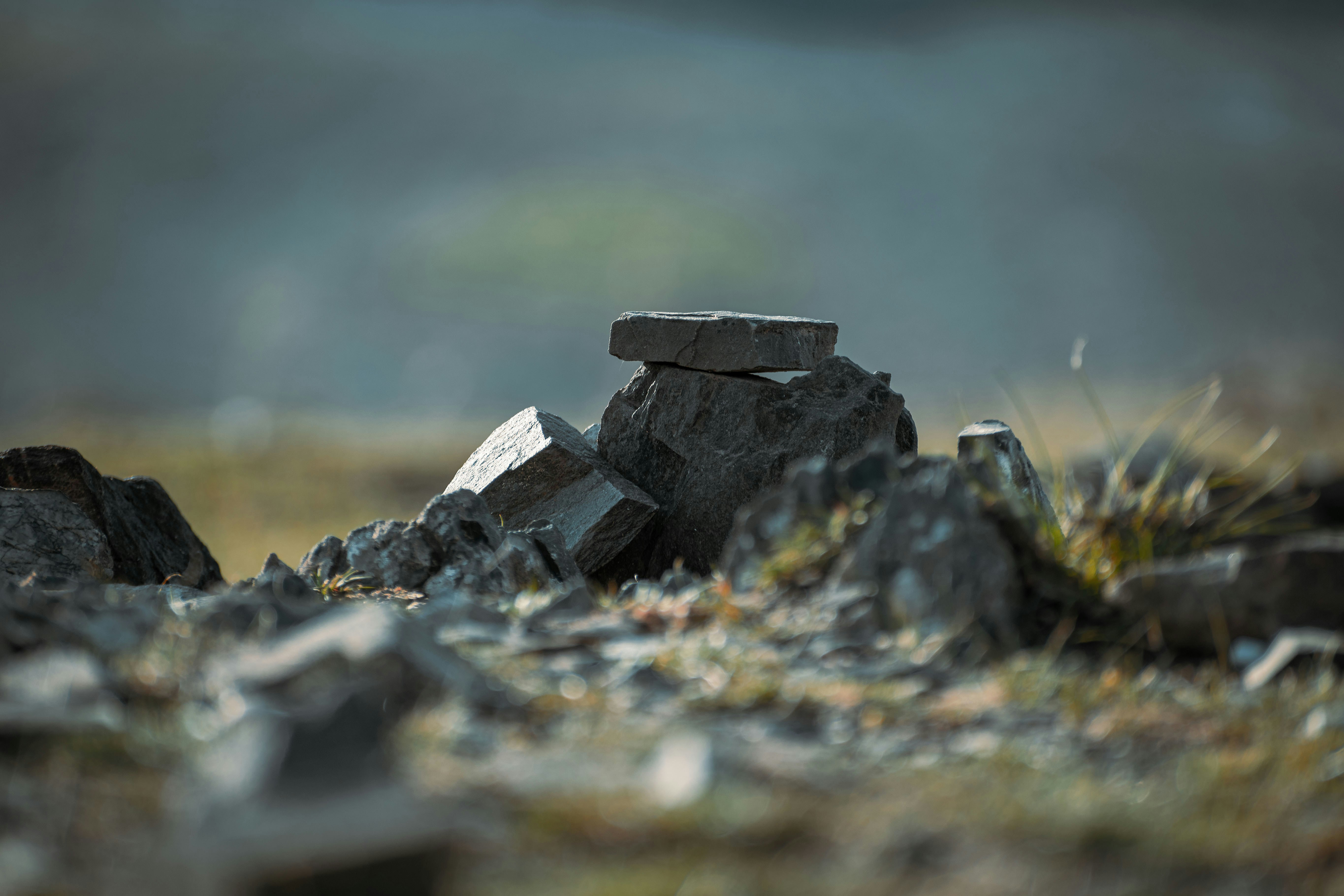 Pebble Pinnacle by the Quiet Lakeshore