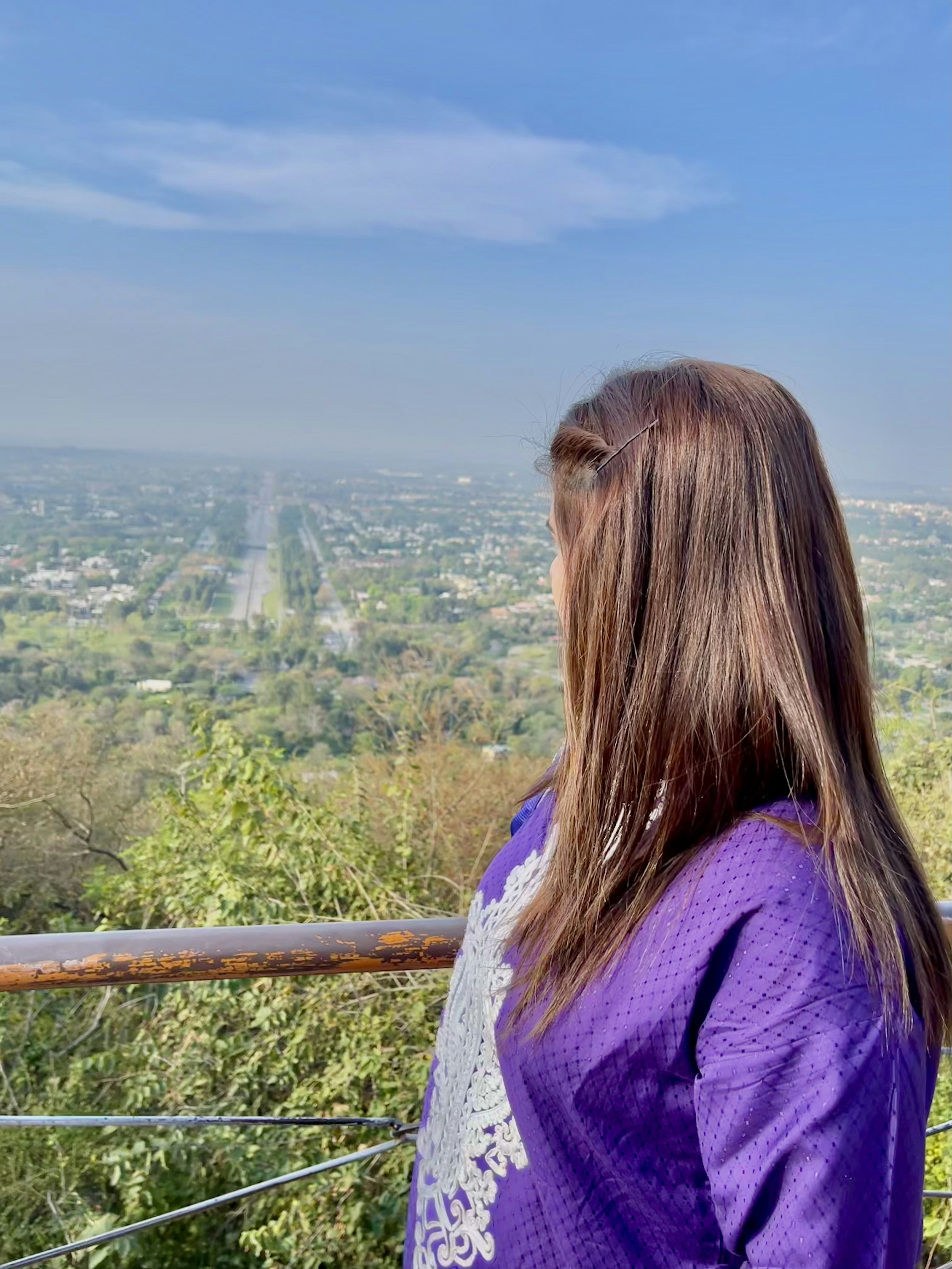 Overlooking the Valley: Portrait at a Scenic Vista
