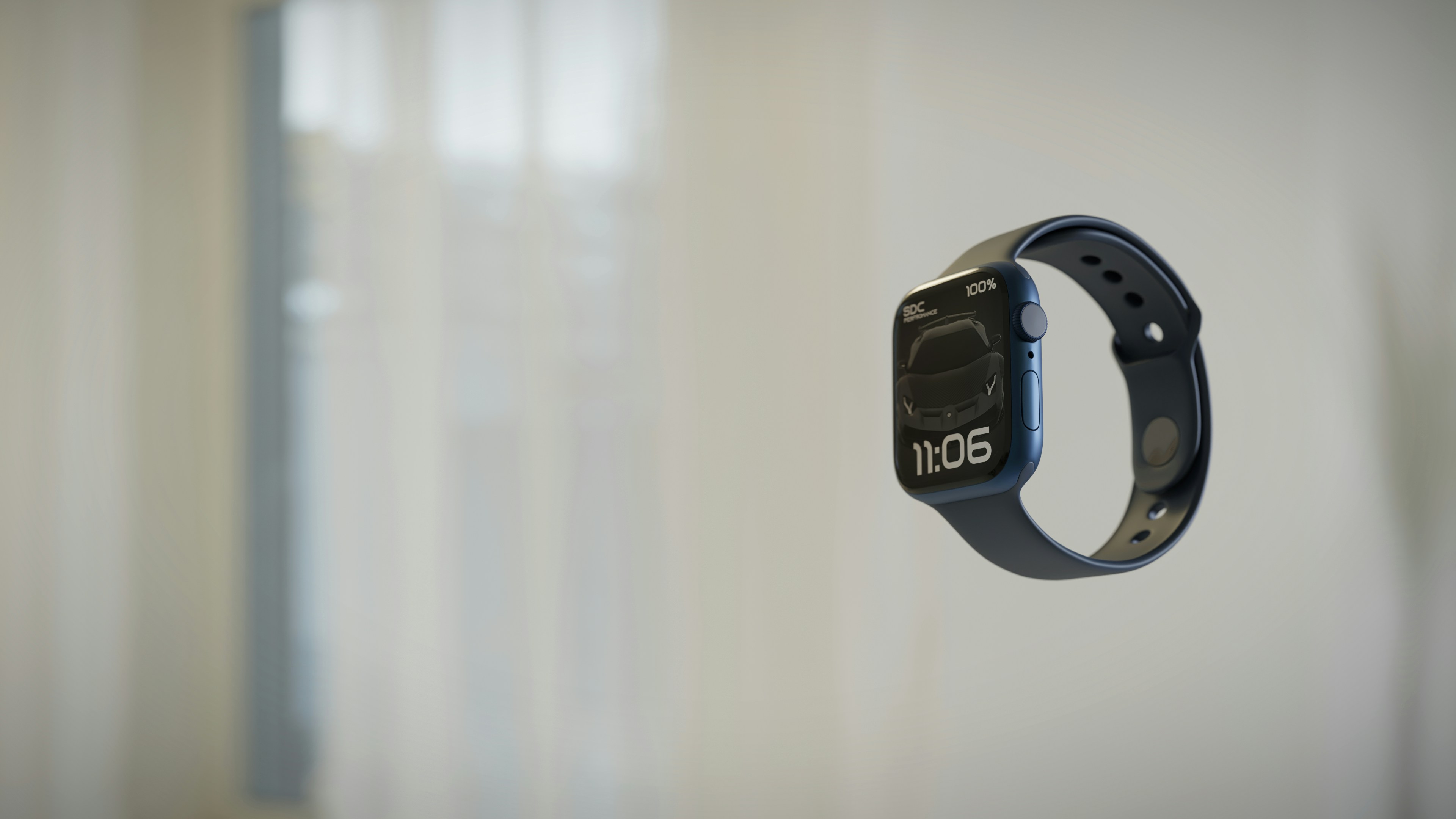 A smart watch hanging from a hook in a room photo – Free Apple logo ...