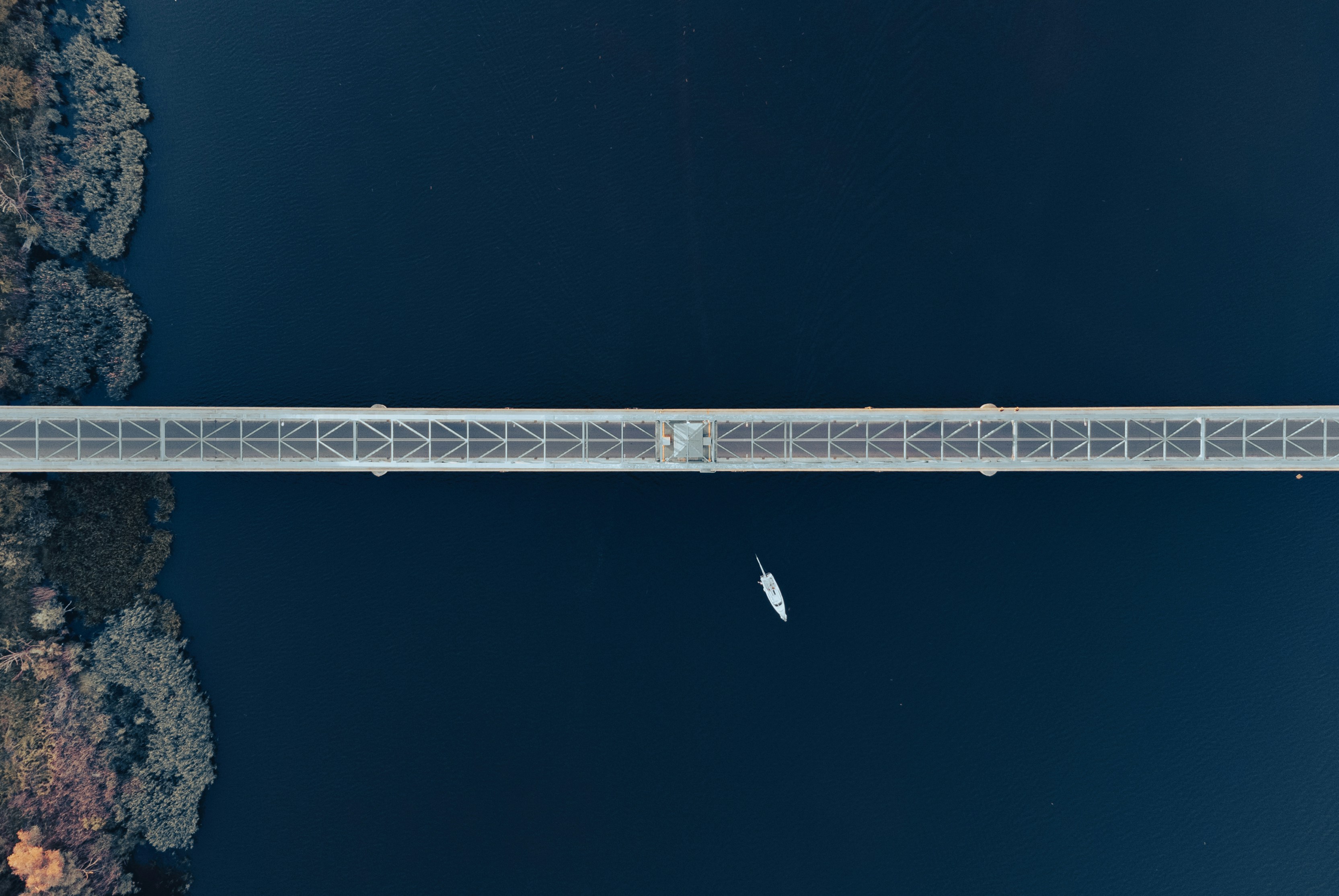 An aerial view of a bridge over a body of water photo – Free Gryfino ...