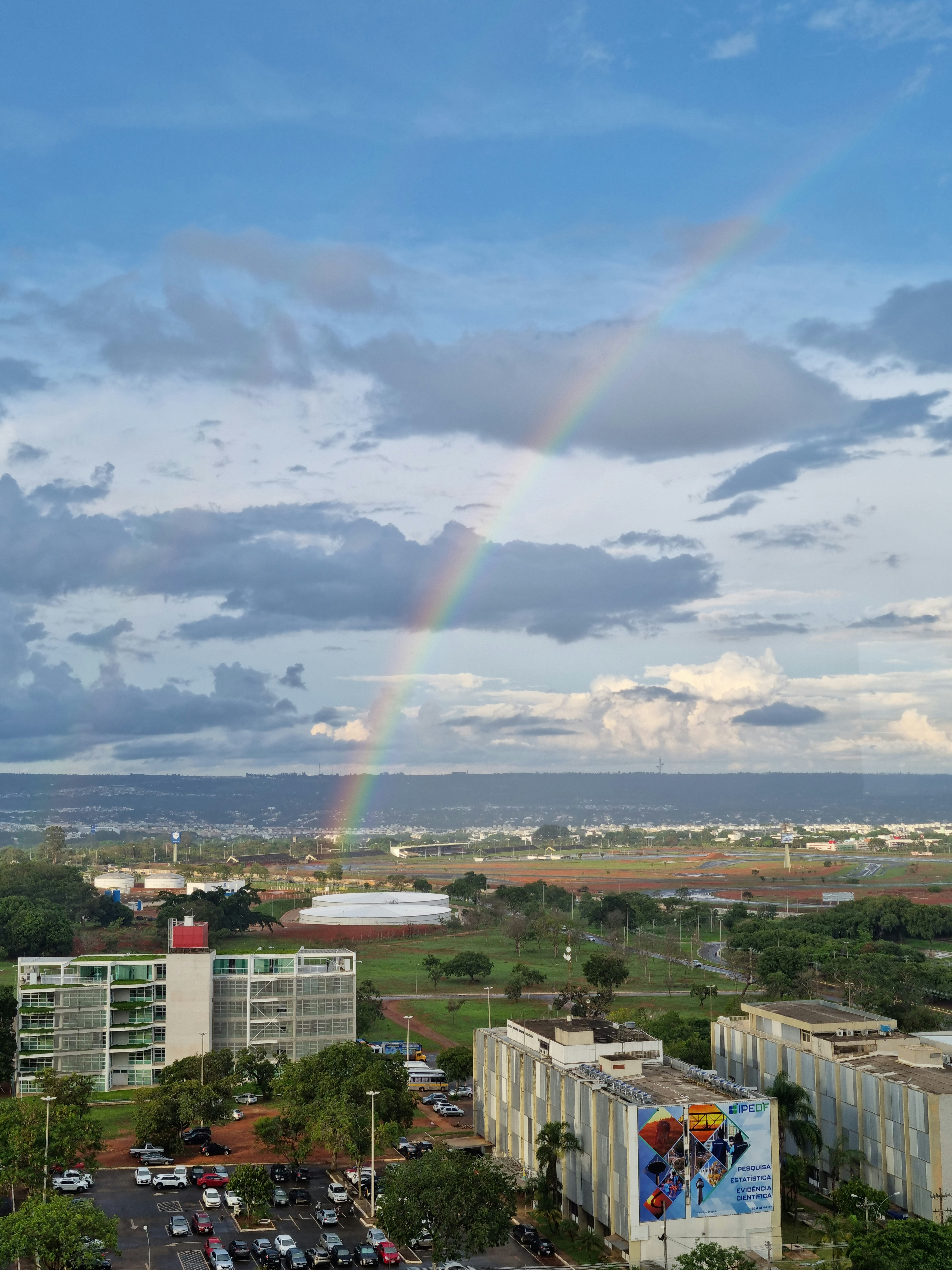 Rainbow Arc Over the Campus Skyline