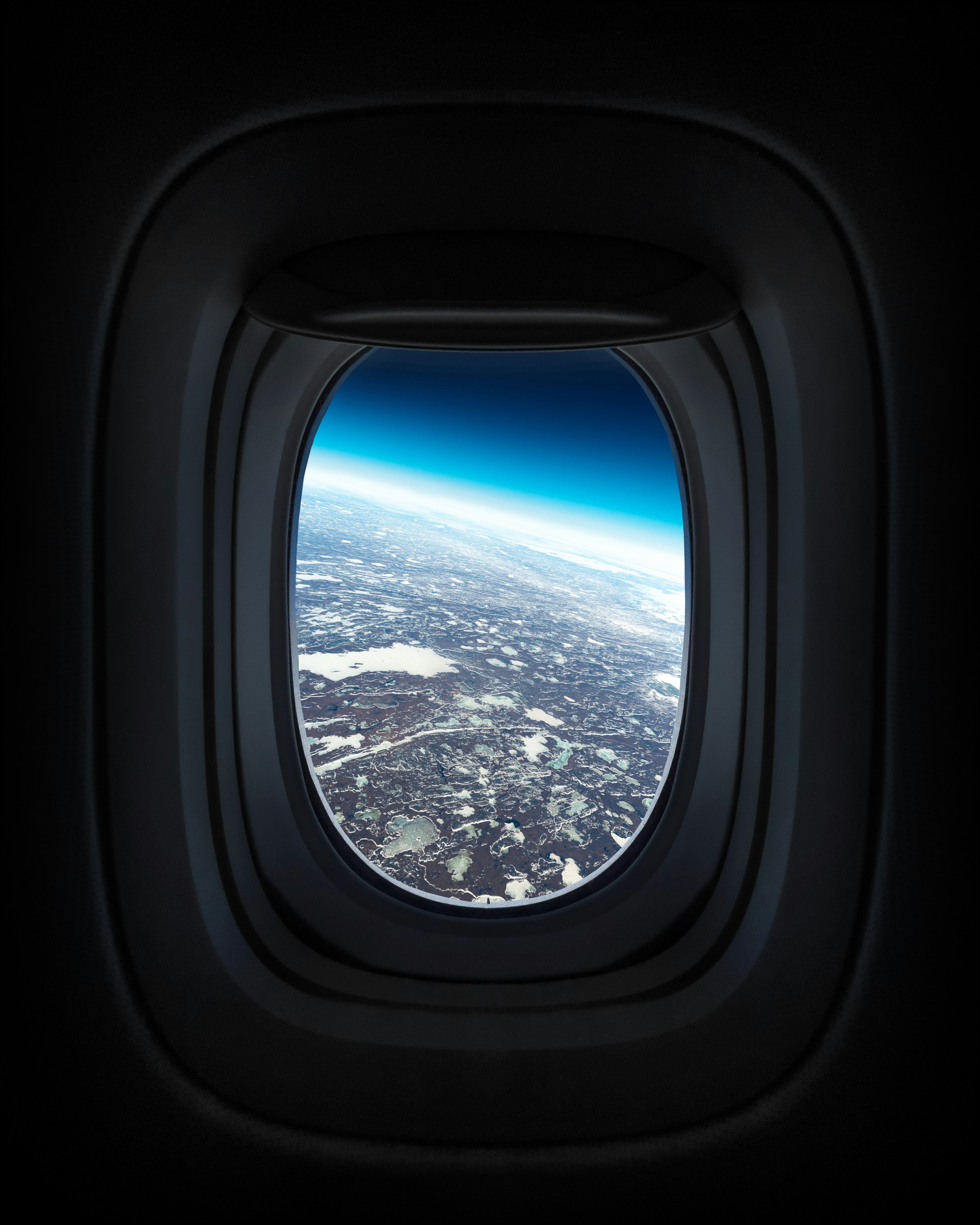 A view of the earth through an airplane window photo – Free Planet ...