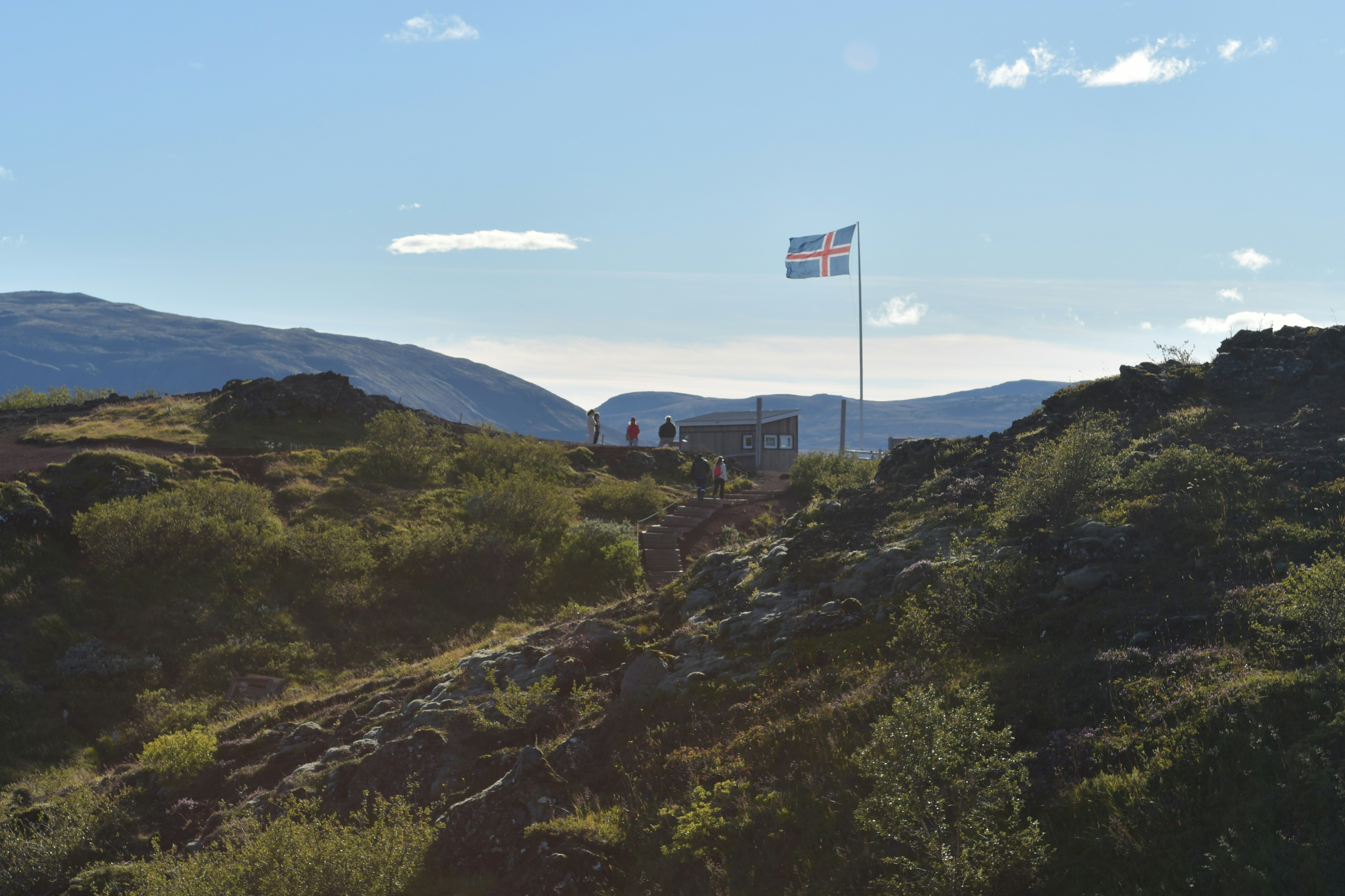 Ridgecrest Flag: A Quiet Highland Pause Above the Moor