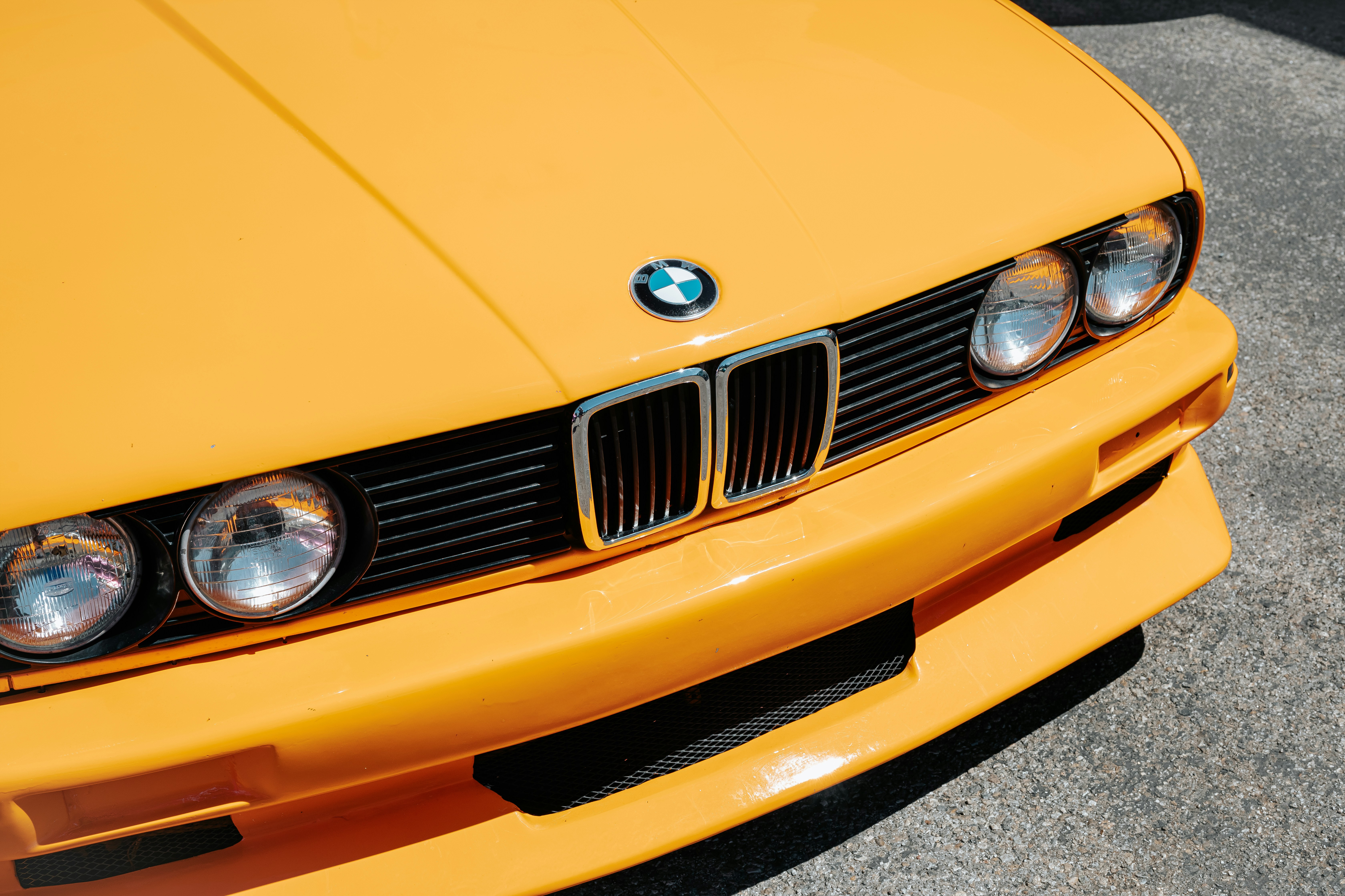 Orange BMW. Car meet in Los Angeles, CA.