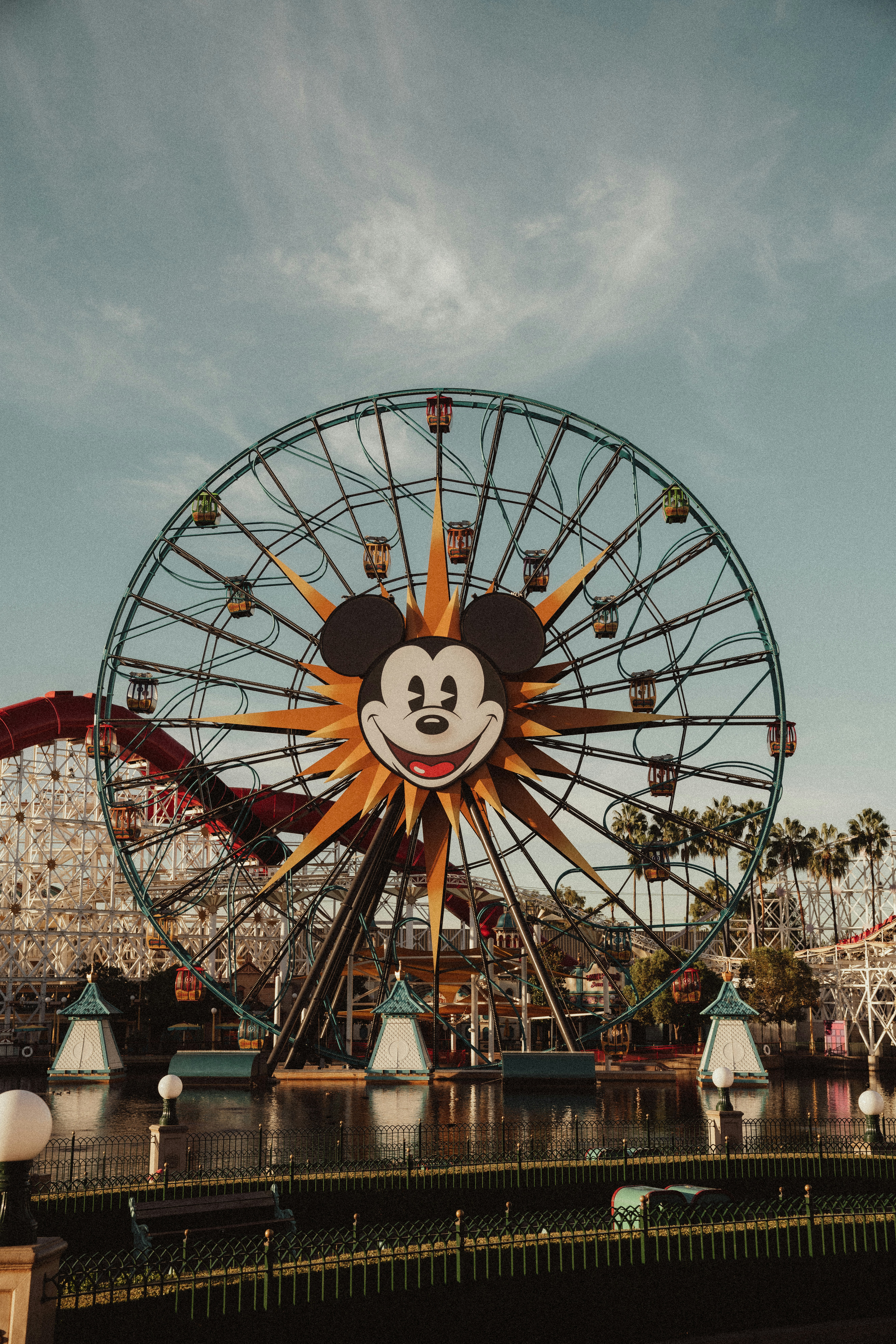 A ferris wheel with a mickey mouse face on it photo – Free California ...