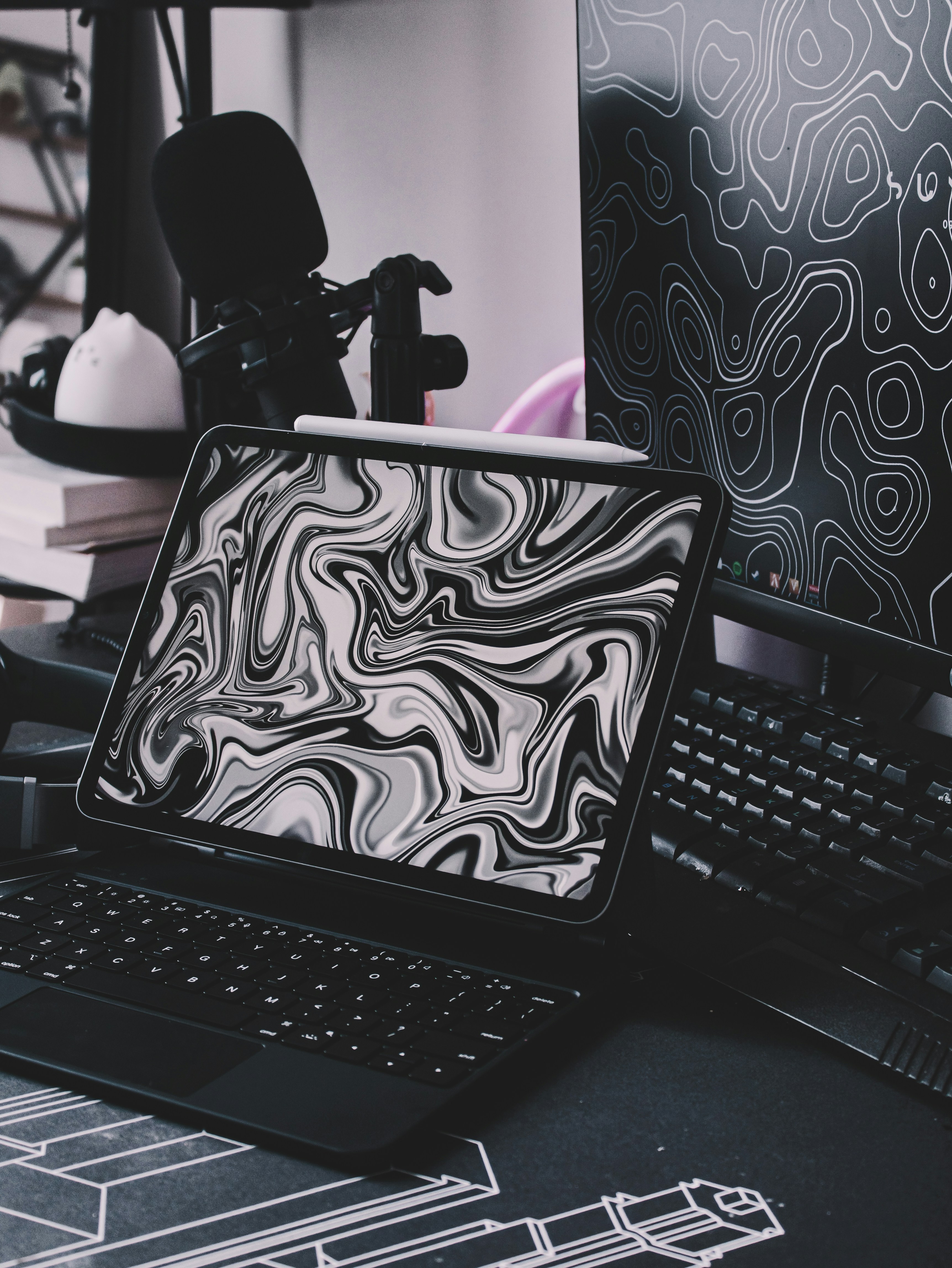 Swirl Studio: Tablet Display Framed by Studio Gear