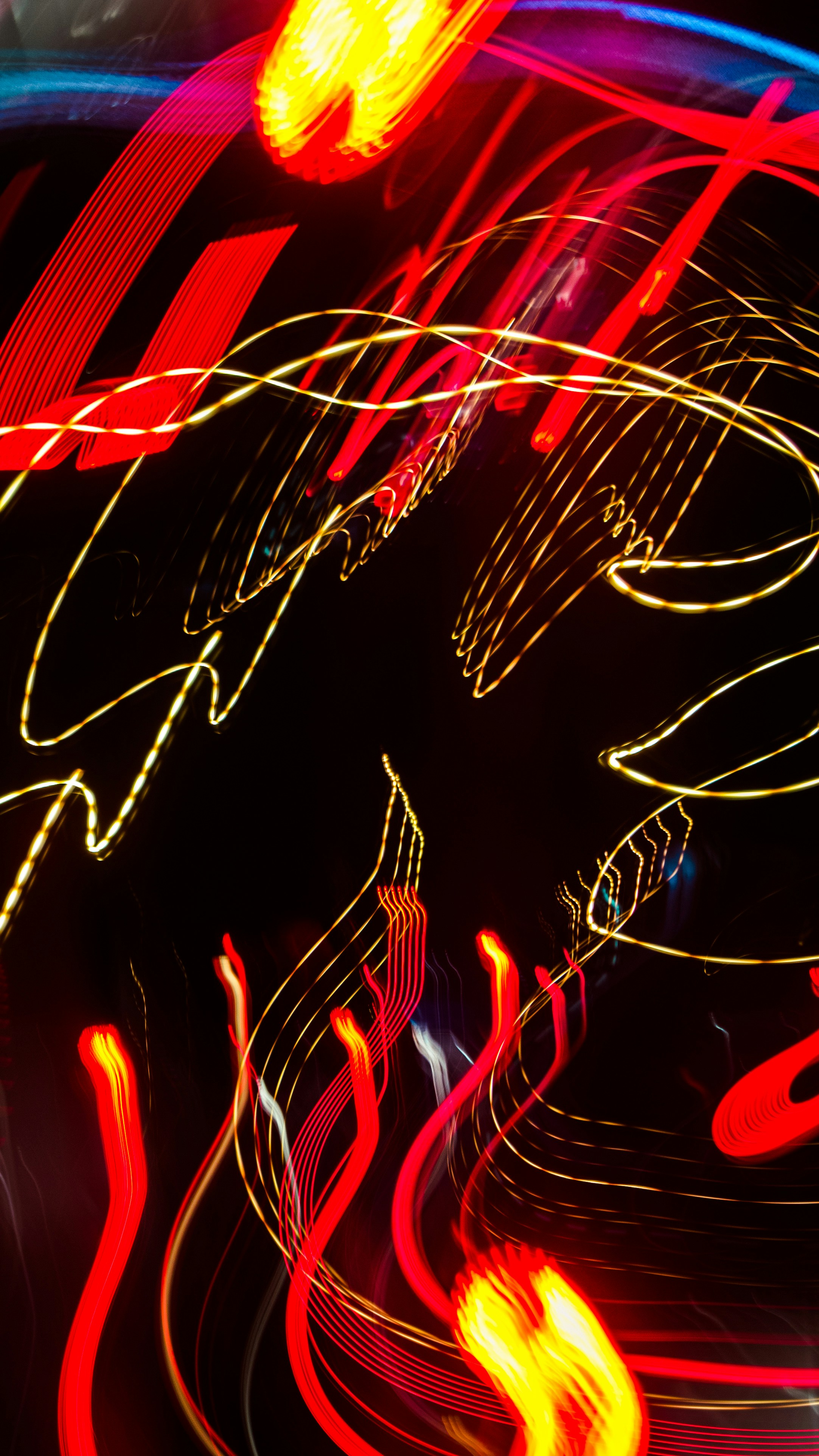 Neon Whorls: Night-Drive Light Trails