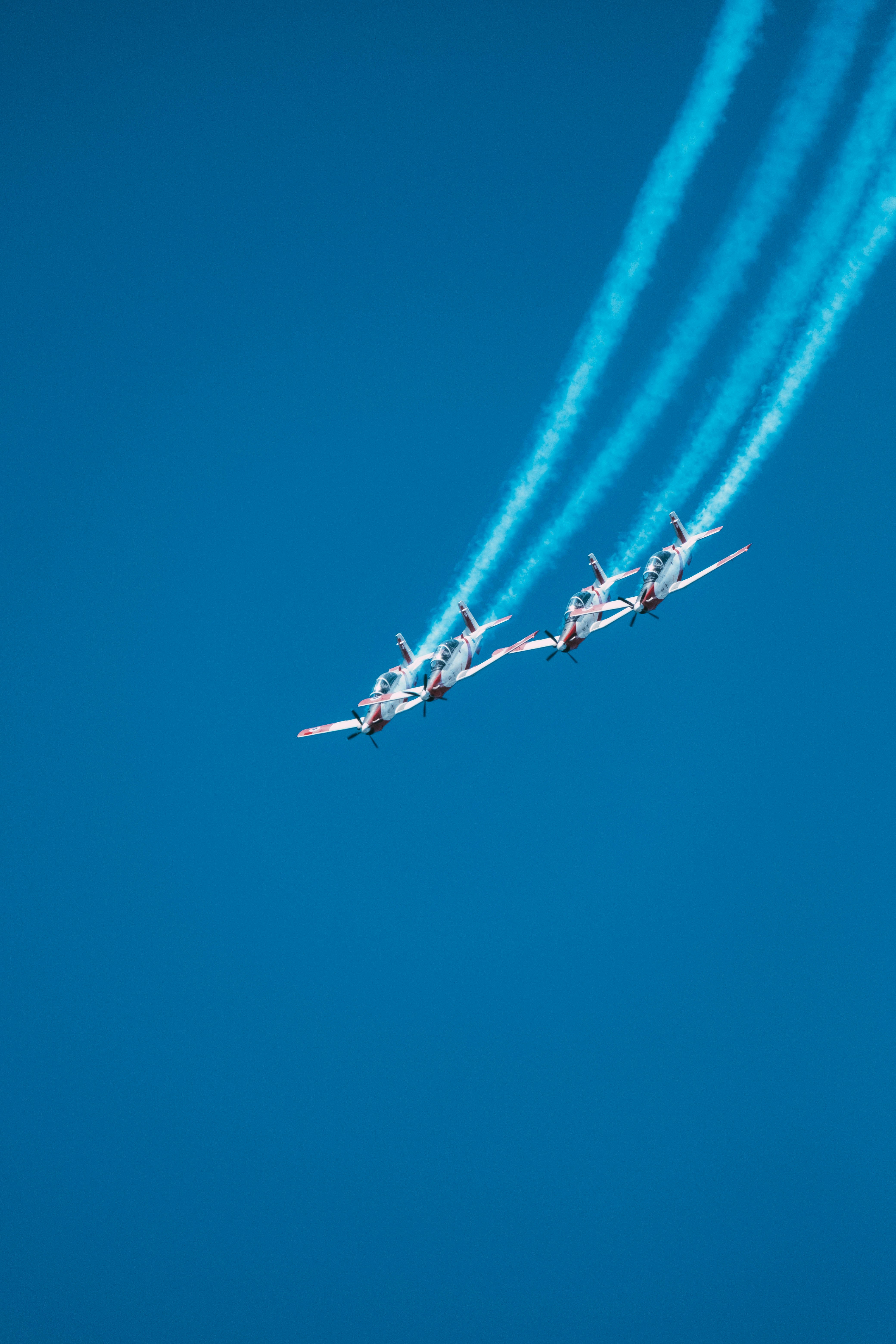 Quad-Jet Ballet in a Cobalt Sky