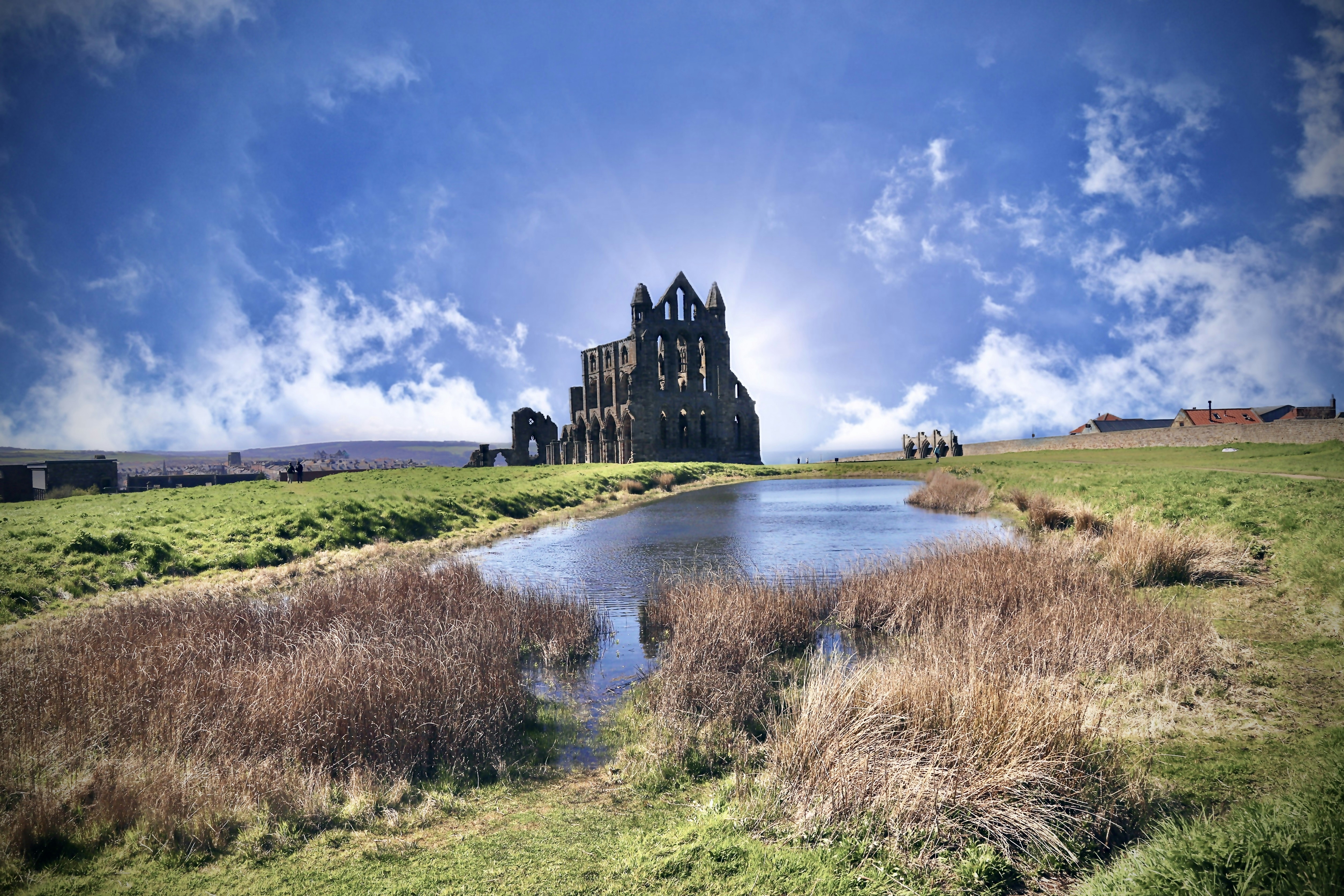 Ruins over a Bright Marsh: A Horizon of Stone and Water