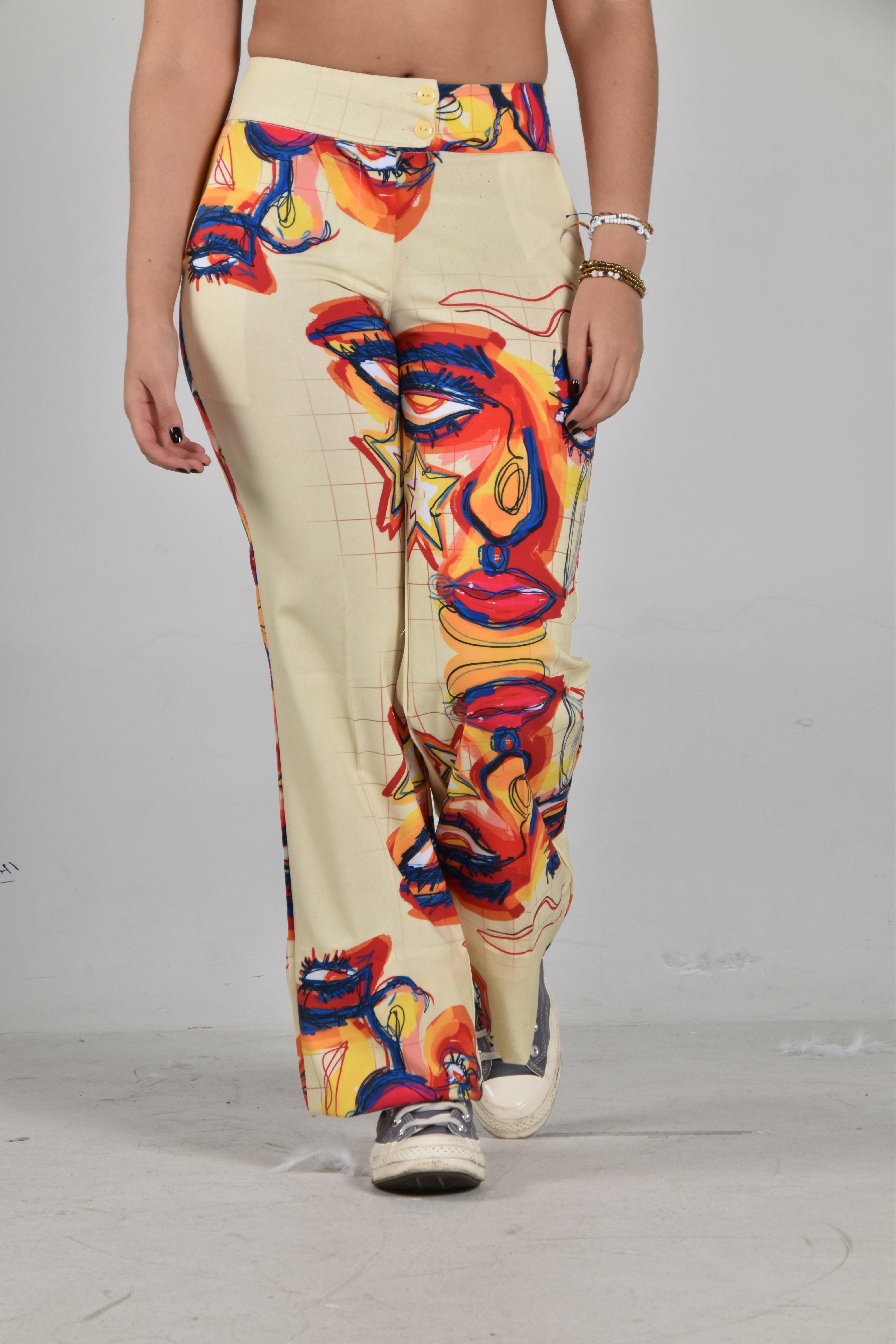 Cream Denim as a Graffiti Canvas: Portraits in Motion