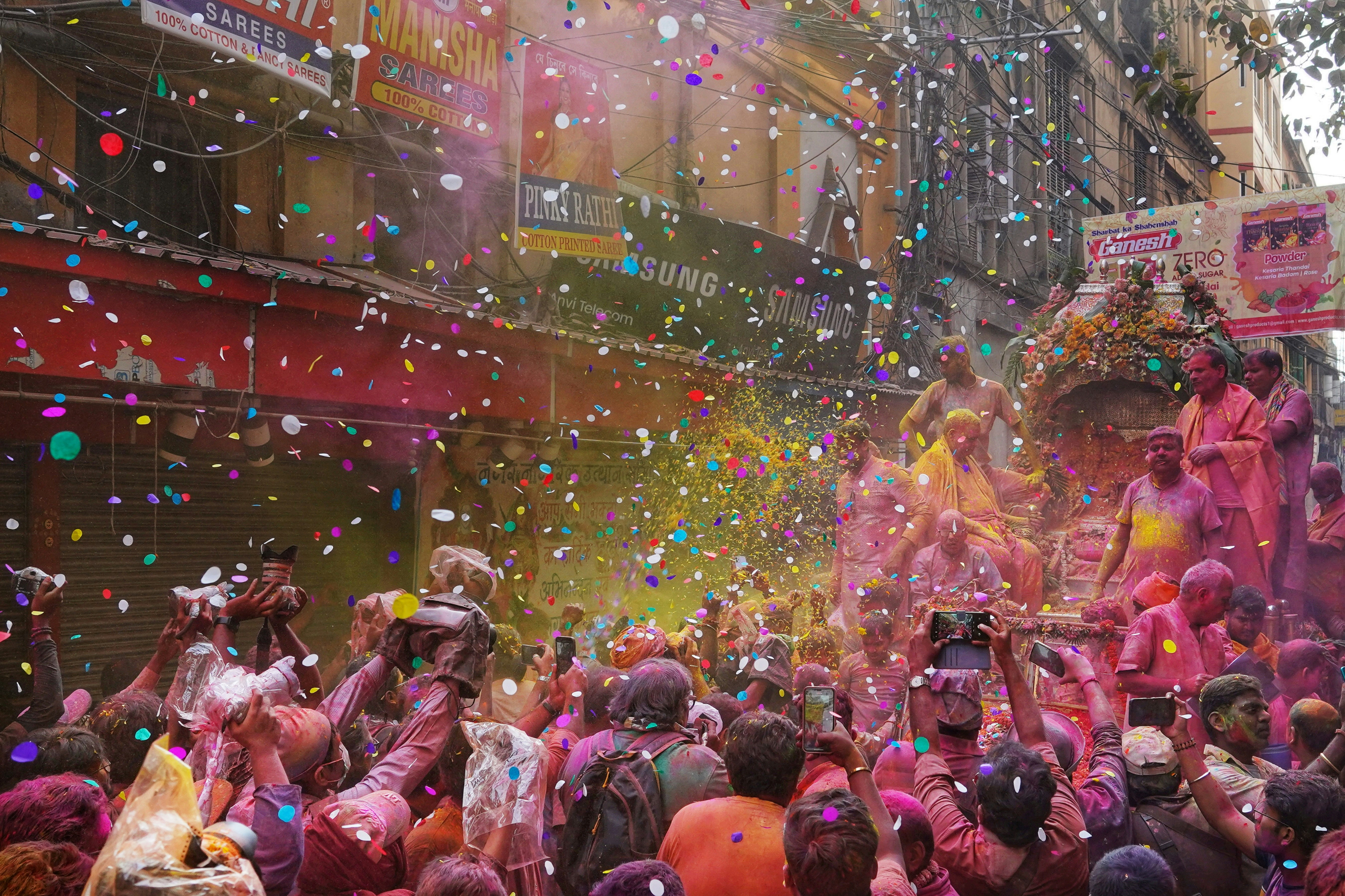 A large group of people celebrating holi photo – Free Travel Image on ...