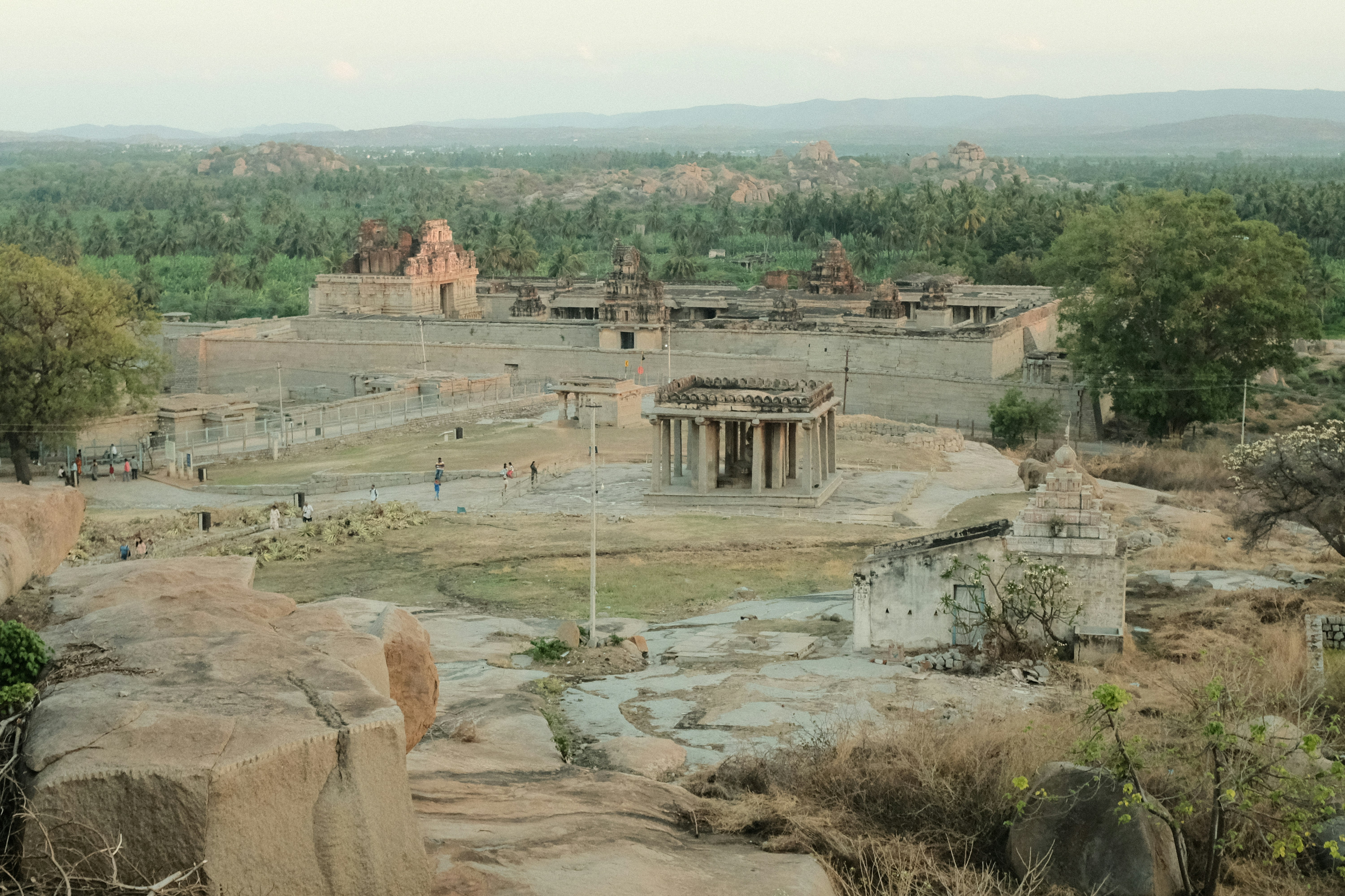 Ruins at the Edge of the Plain: Central Temple on a Weathered Plateau