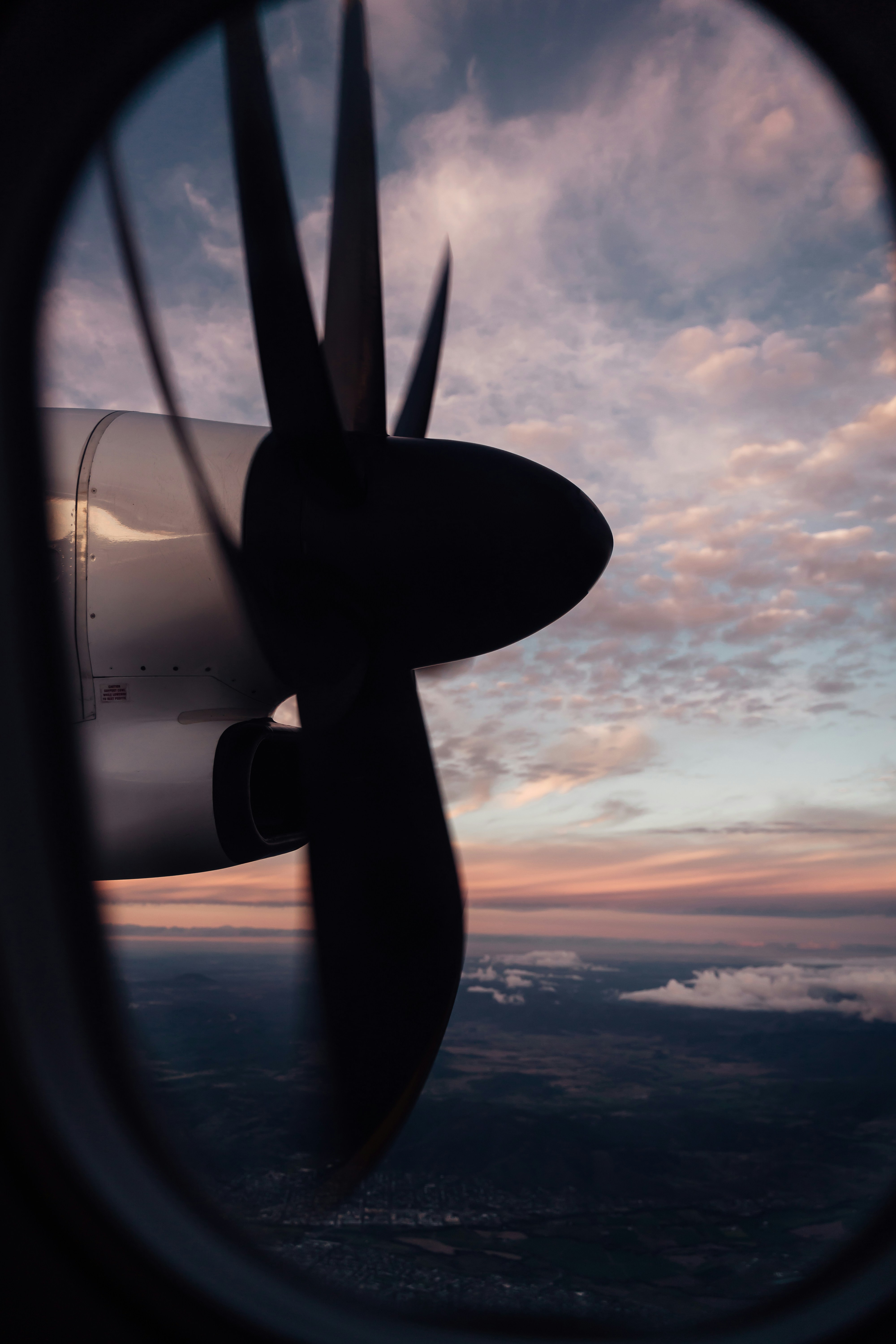 A view of the wing of an airplane through a window photo – Free ...