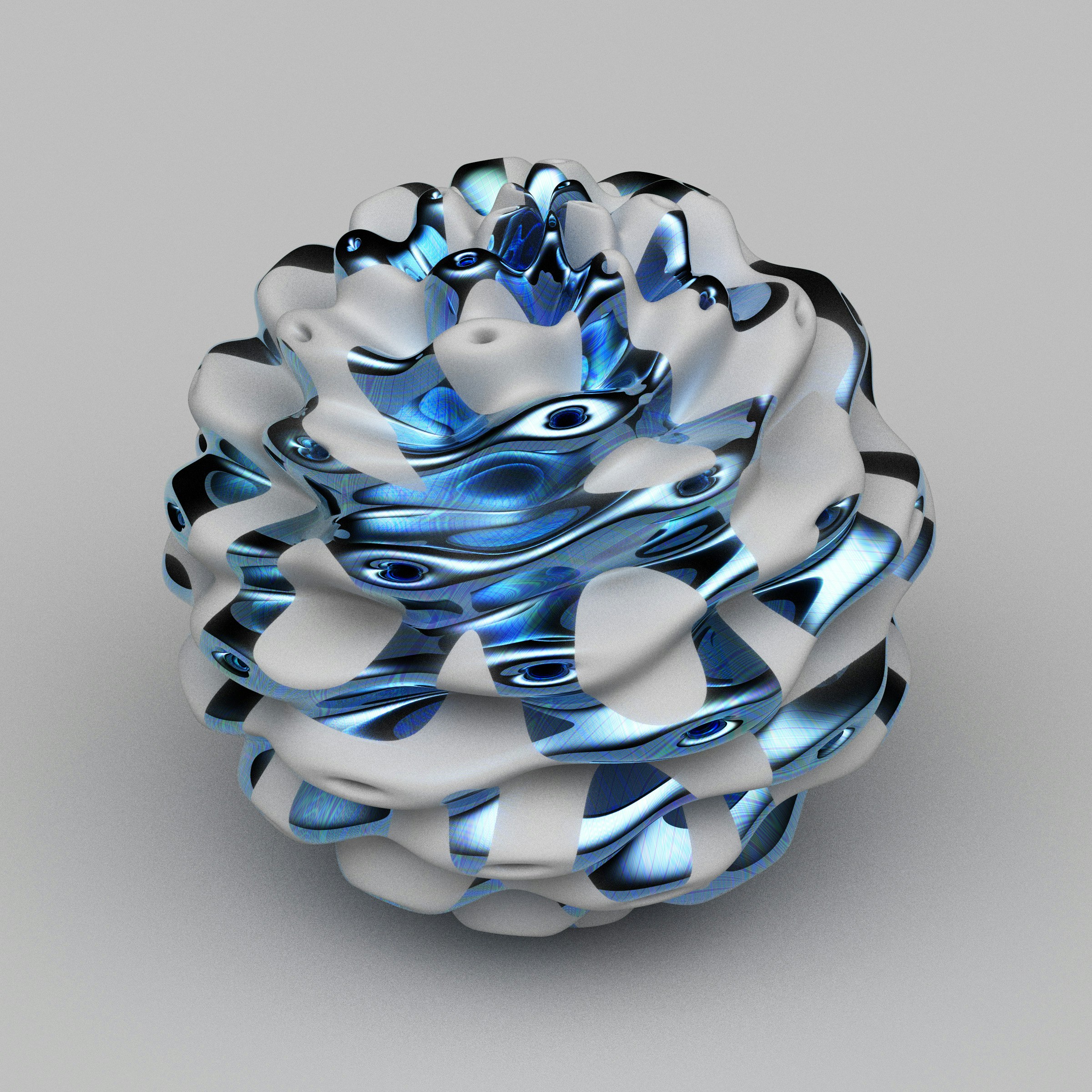 A blue and white object sitting on top of a table photo – Free 3d Image ...