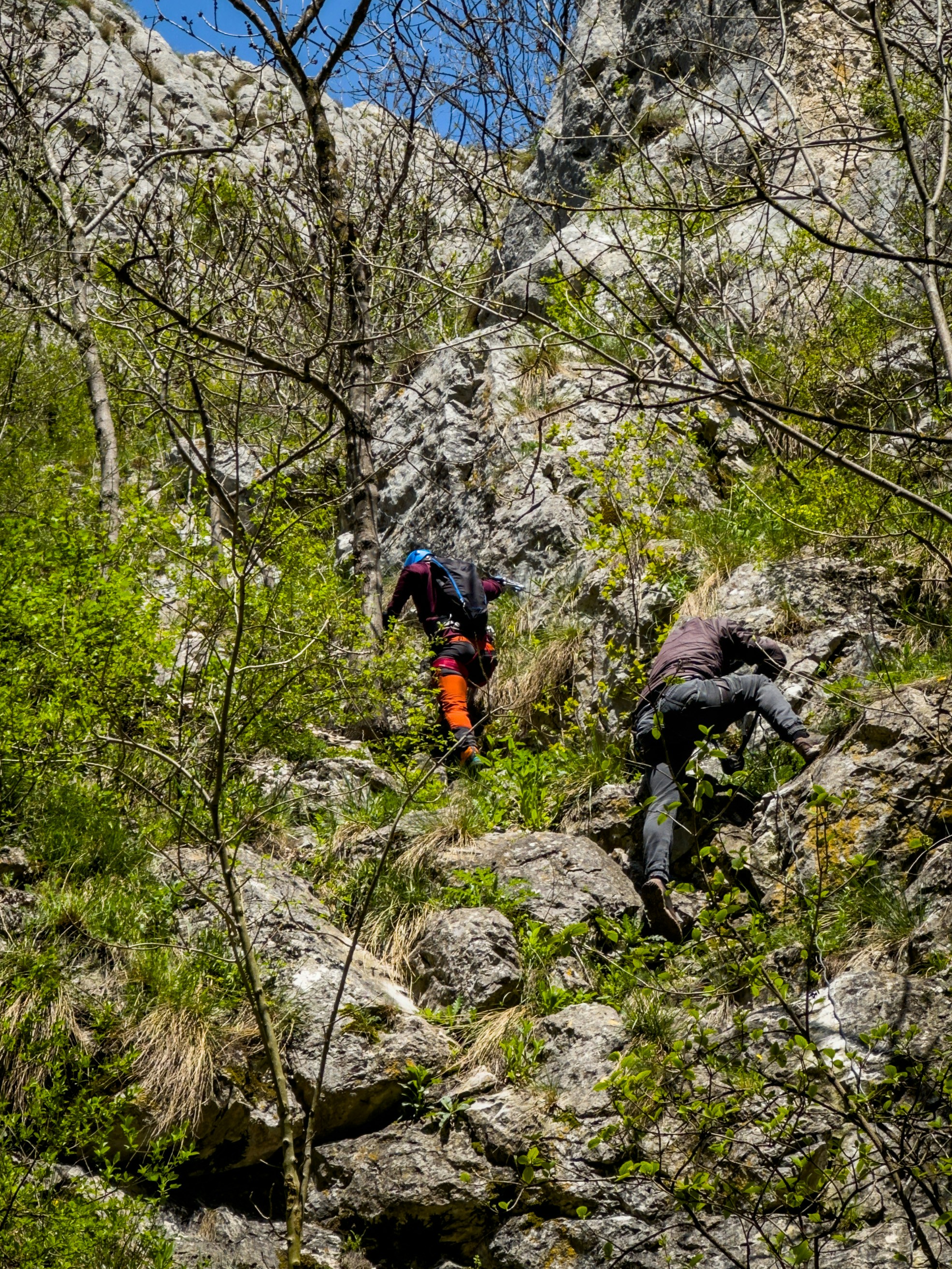 Stonebound Ascent on a Rugged Limestone Ridge