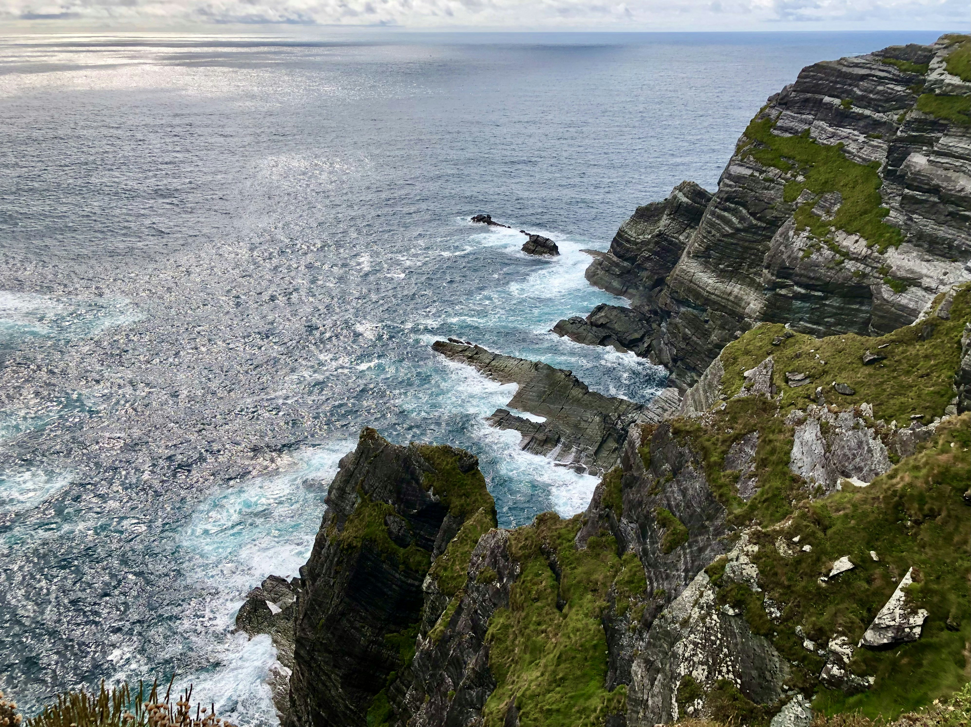 A view of the ocean from the top of a cliff photo – Free Ireland Image ...