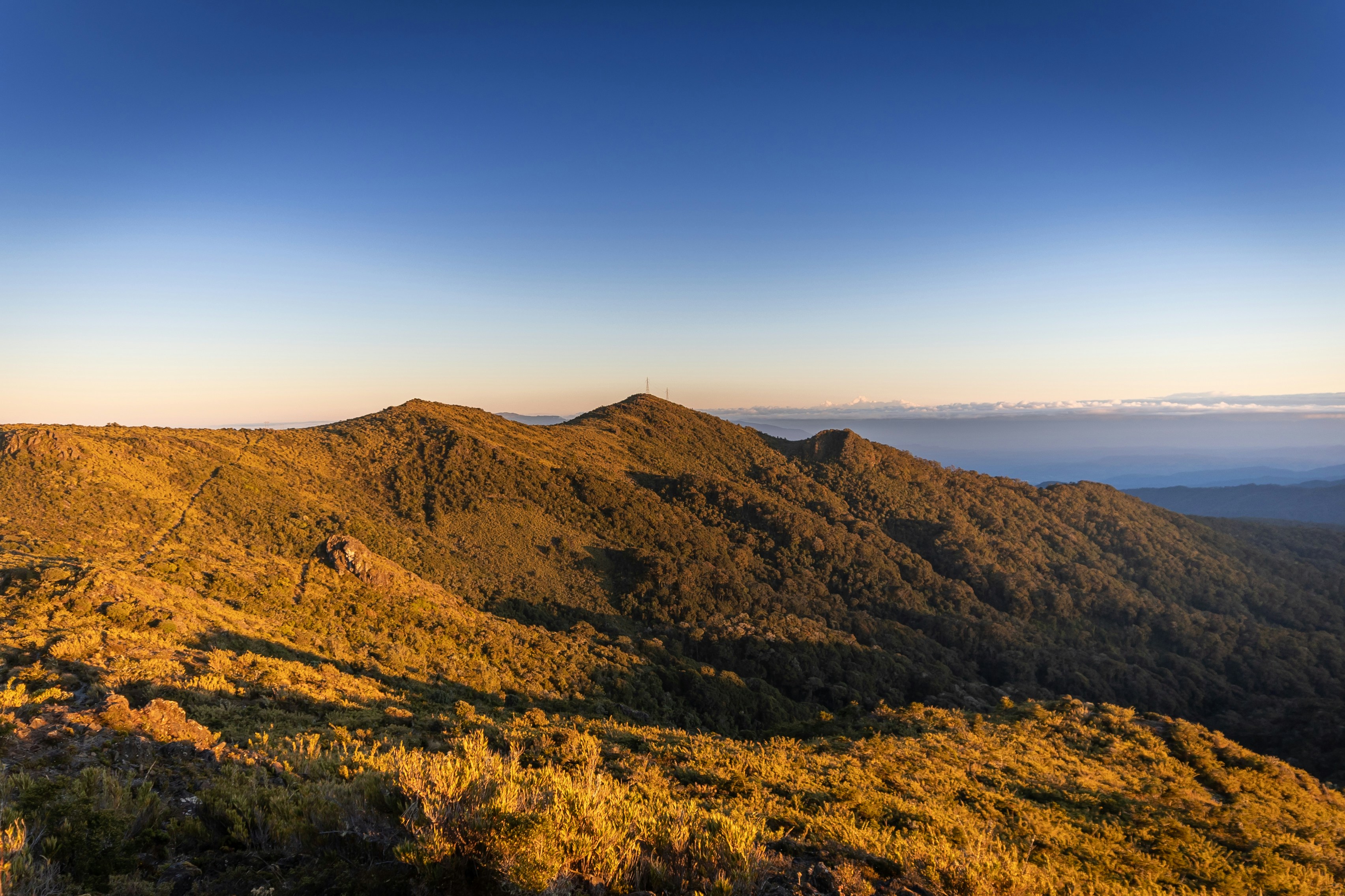 A scenic view of a mountain range at sunset photo – Free Costa rica ...