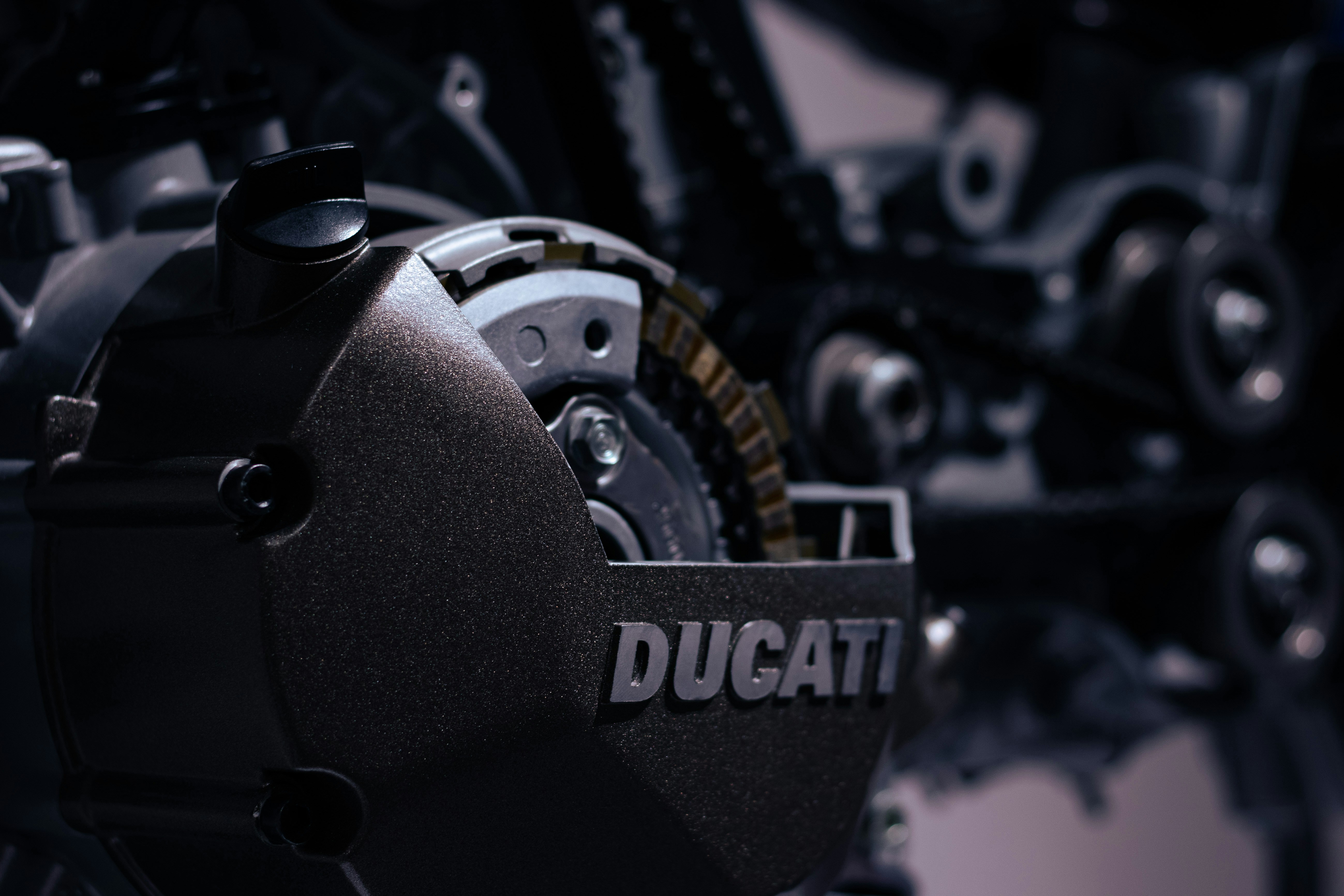 A close up view of a ducati motorcycle engine photo – Free Ducati ...