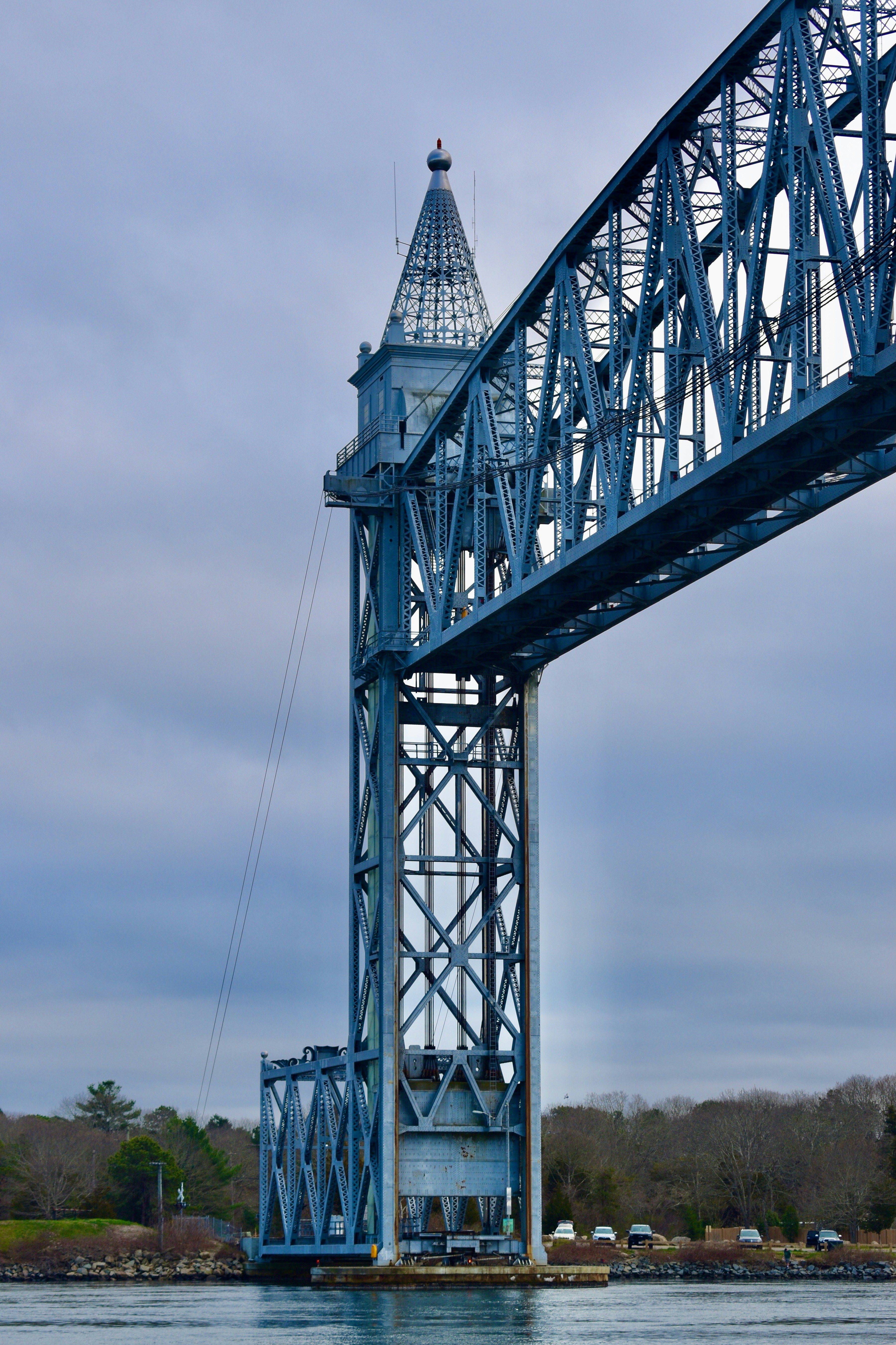 Azure Lattice Over the River: A Quiet Bridge Portrait