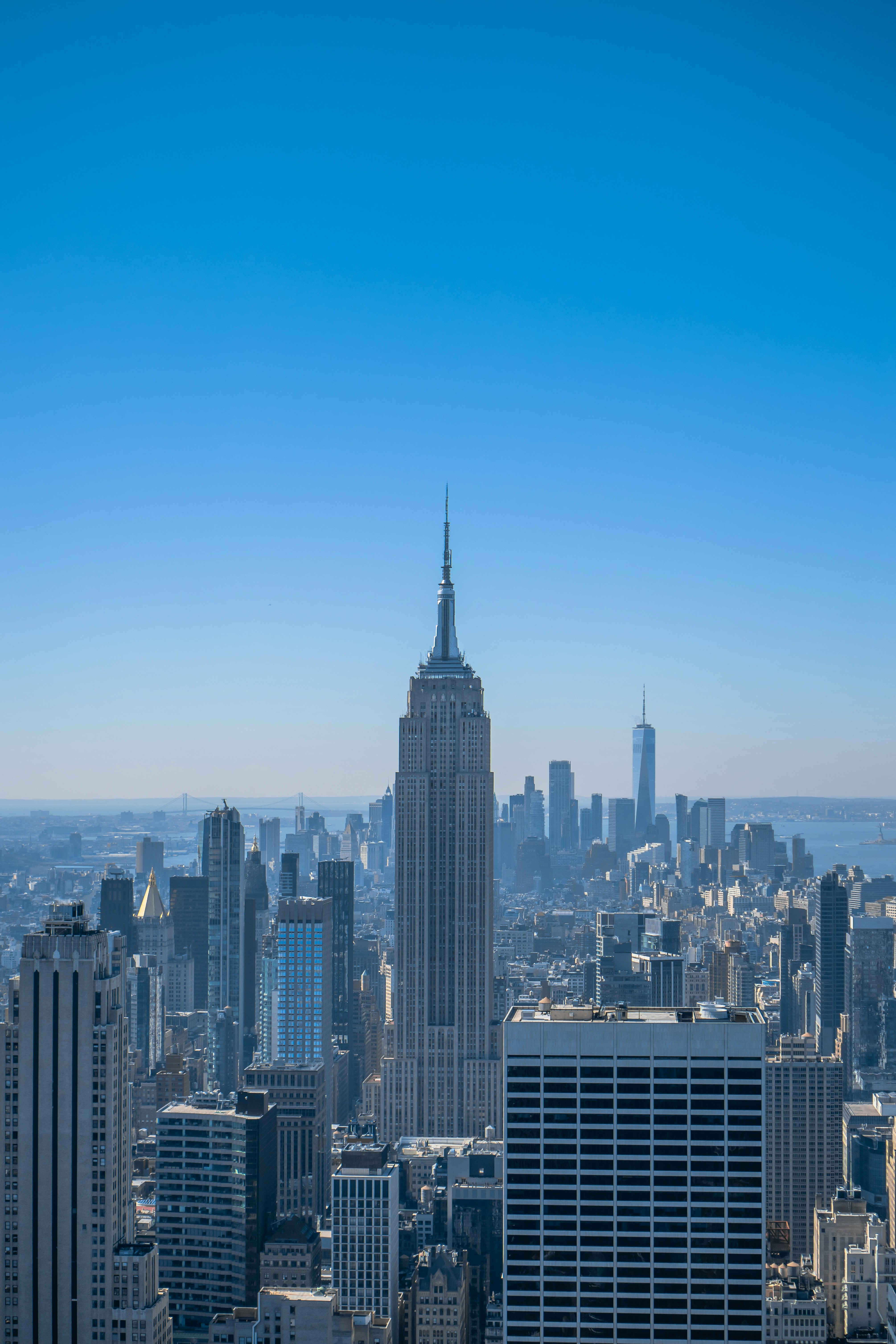 A view of the empire building from the top of the rock photo – Free New ...