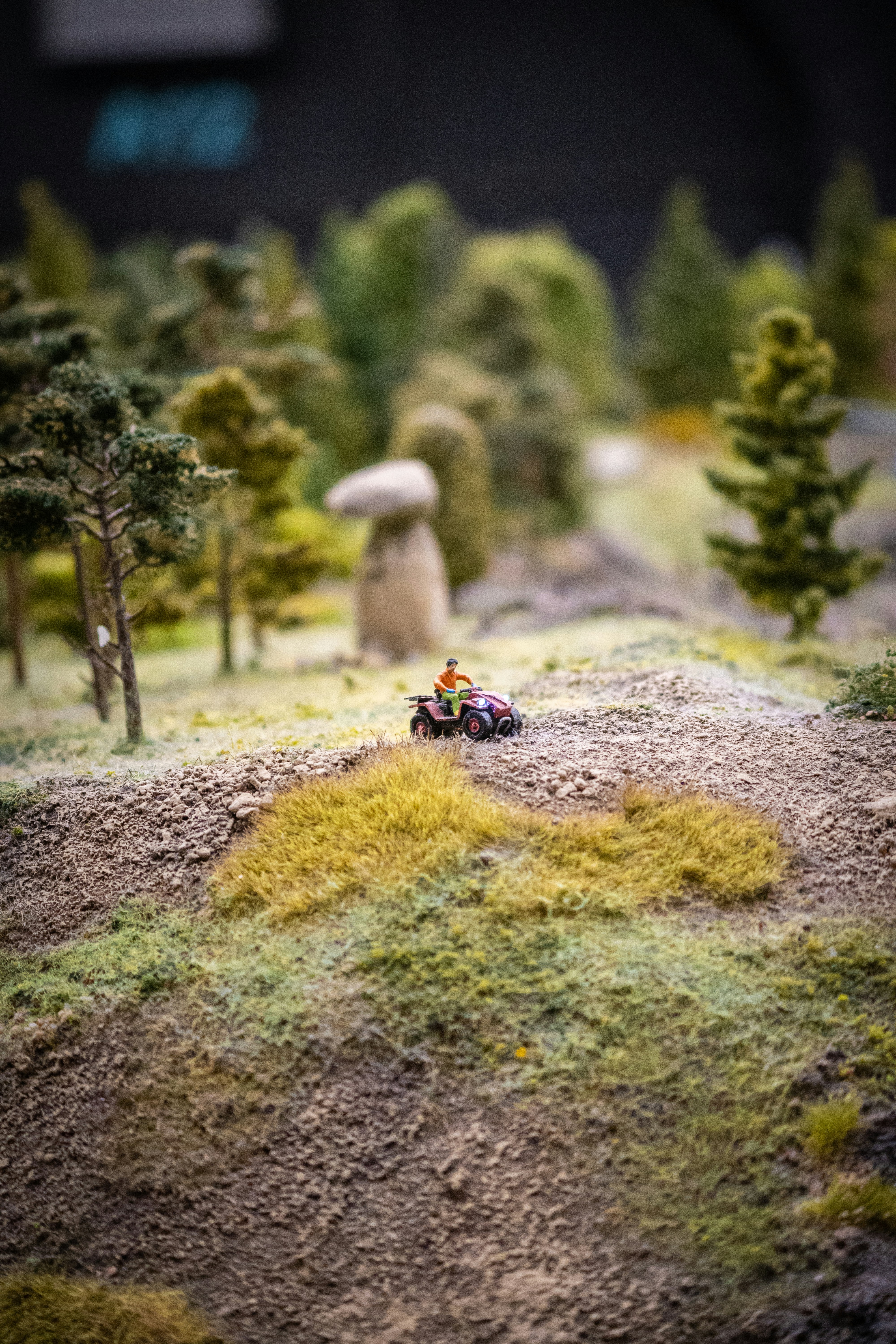 Tiny Tractor, Grand Landscape: A Microcosm in Miniature