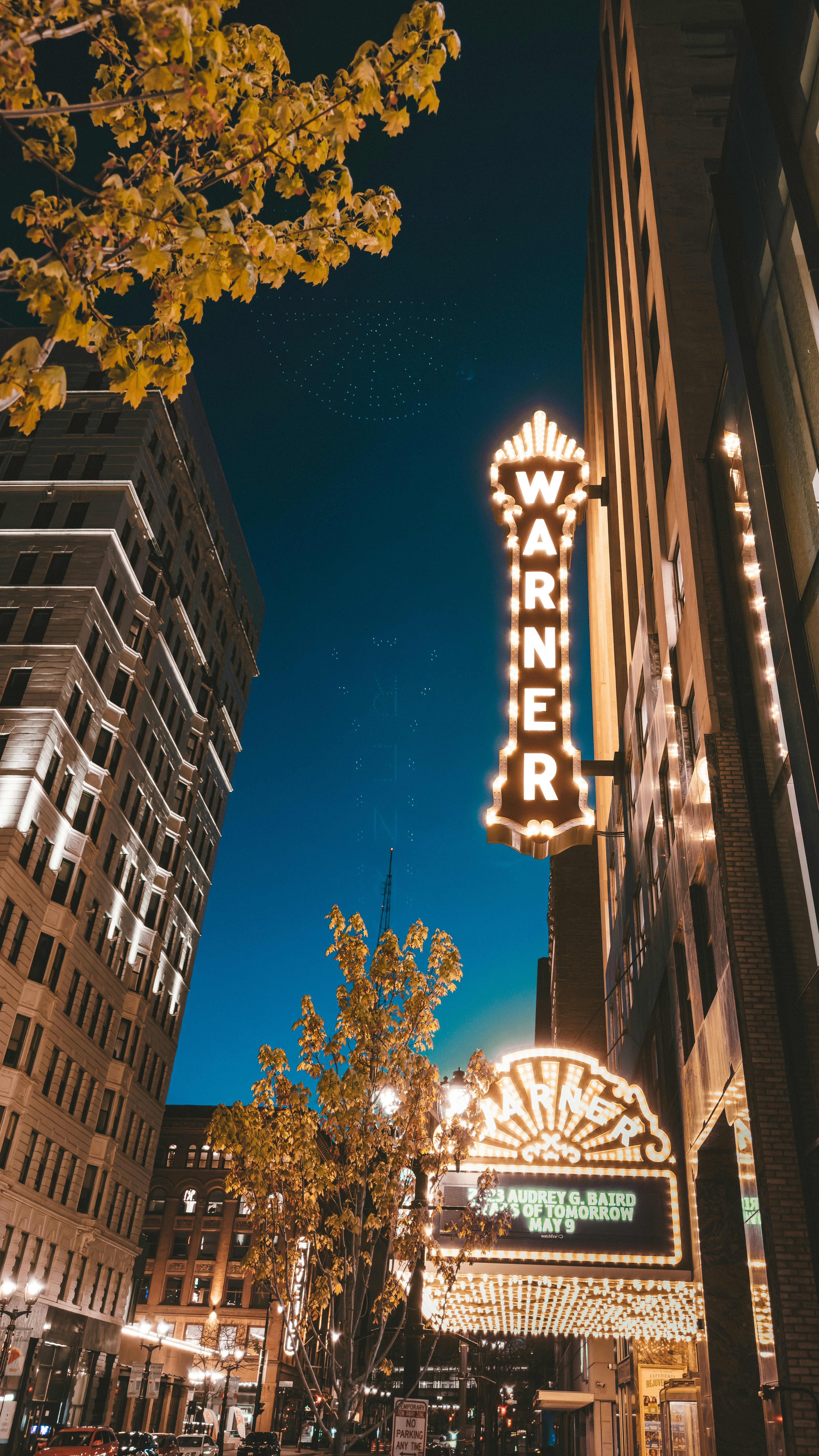A building with a marquee sign on the side of it photo – Free Milwaukee ...